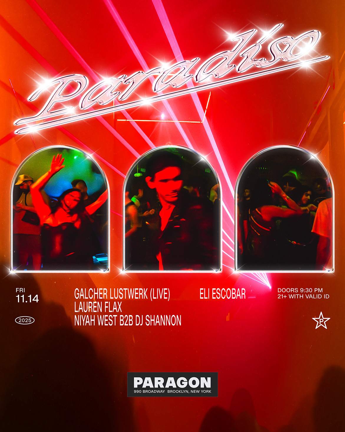 Paradiso: Galcher Lustwerk (Live), Lauren Flax, Niyah West b2b DJ ...