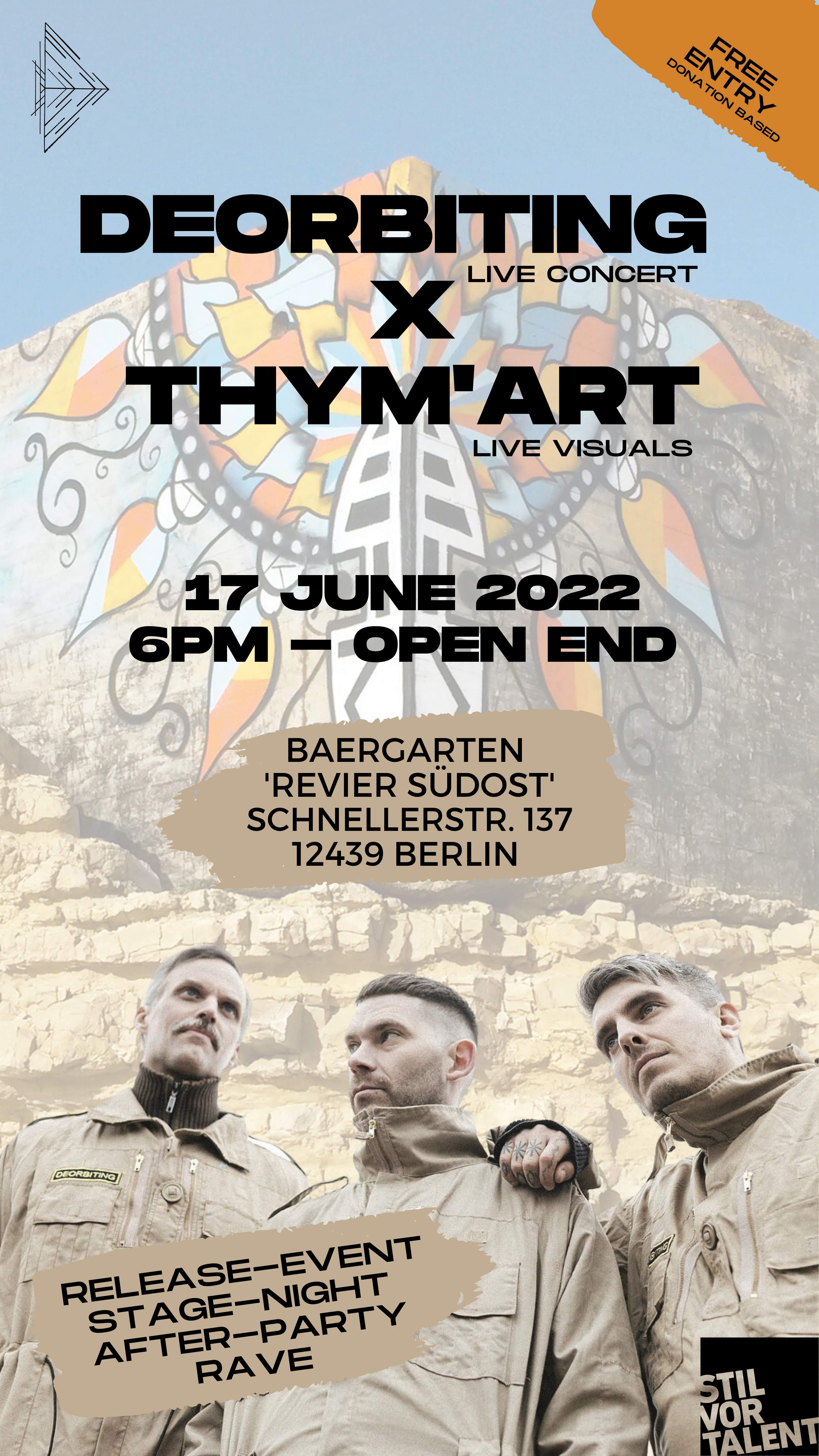 Official Release Party: Deorbiting X Thym'Art by Berlin Brothers at Revier Südost, Berlin