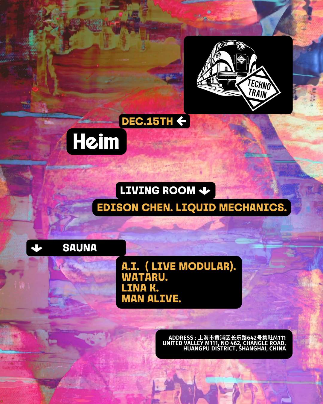 Techno Train pres A.I. [live modular set] at Heim Shanghai, Shanghai