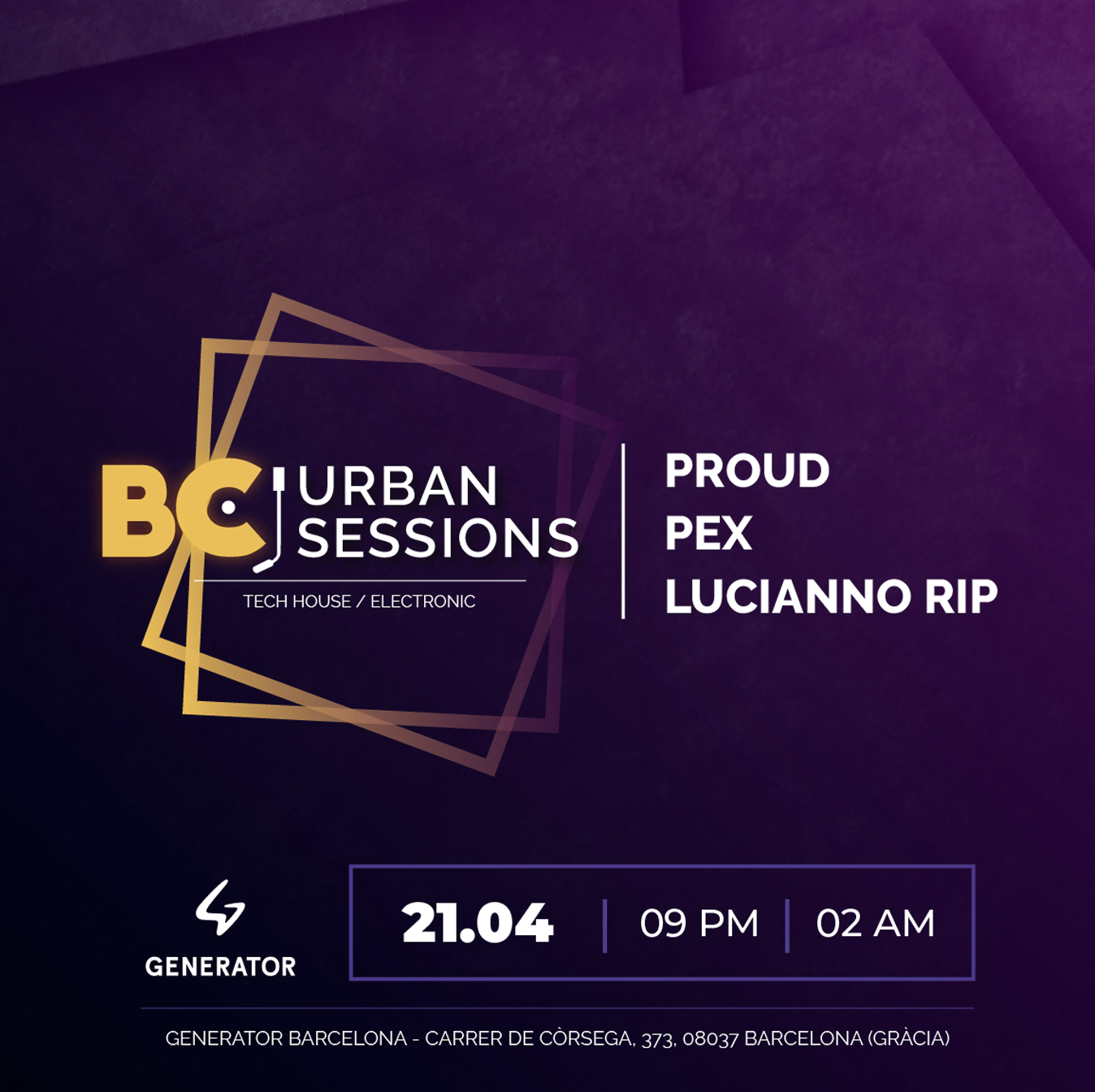 BC Urban Sessions #07 at Generator Barcelona, Barcelona · Tickets