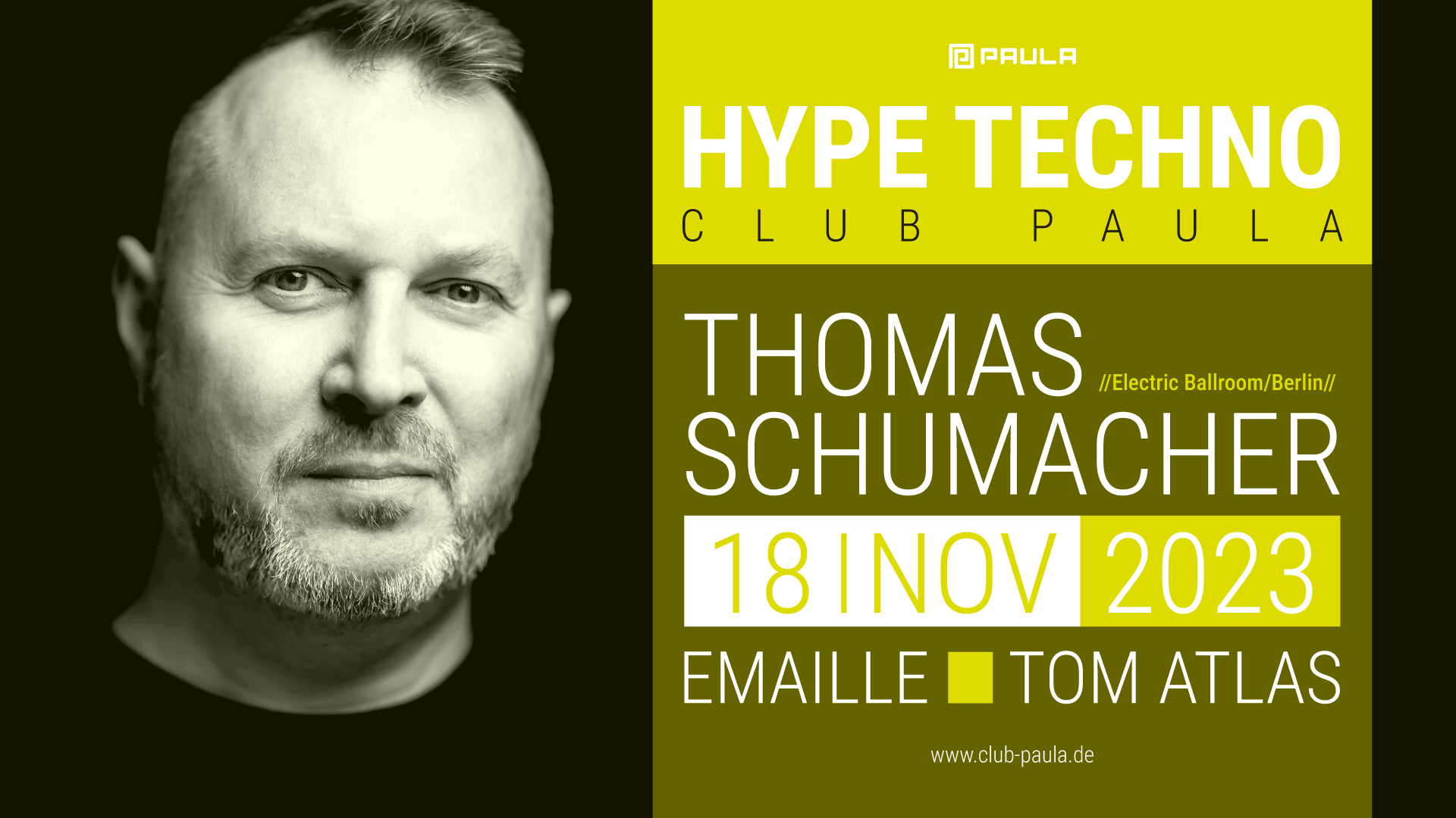 HYPER TECHNO with Thomas Schumacher at Club Paula, Dresden