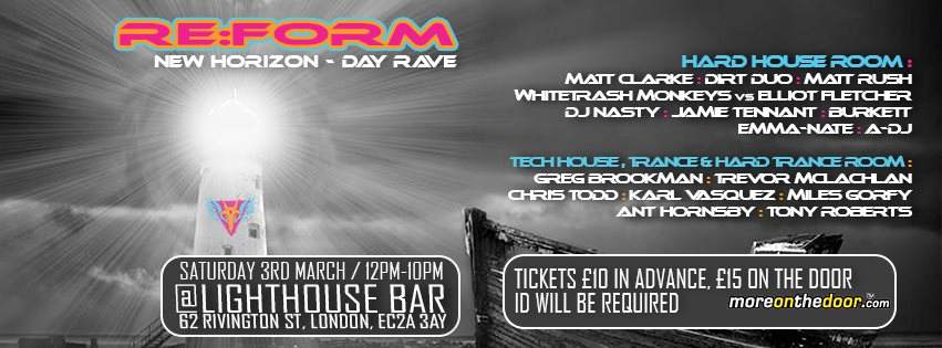 Re:Form - A New Horizon (The Day Rave) bei The Lighthouse Bar & Club ...
