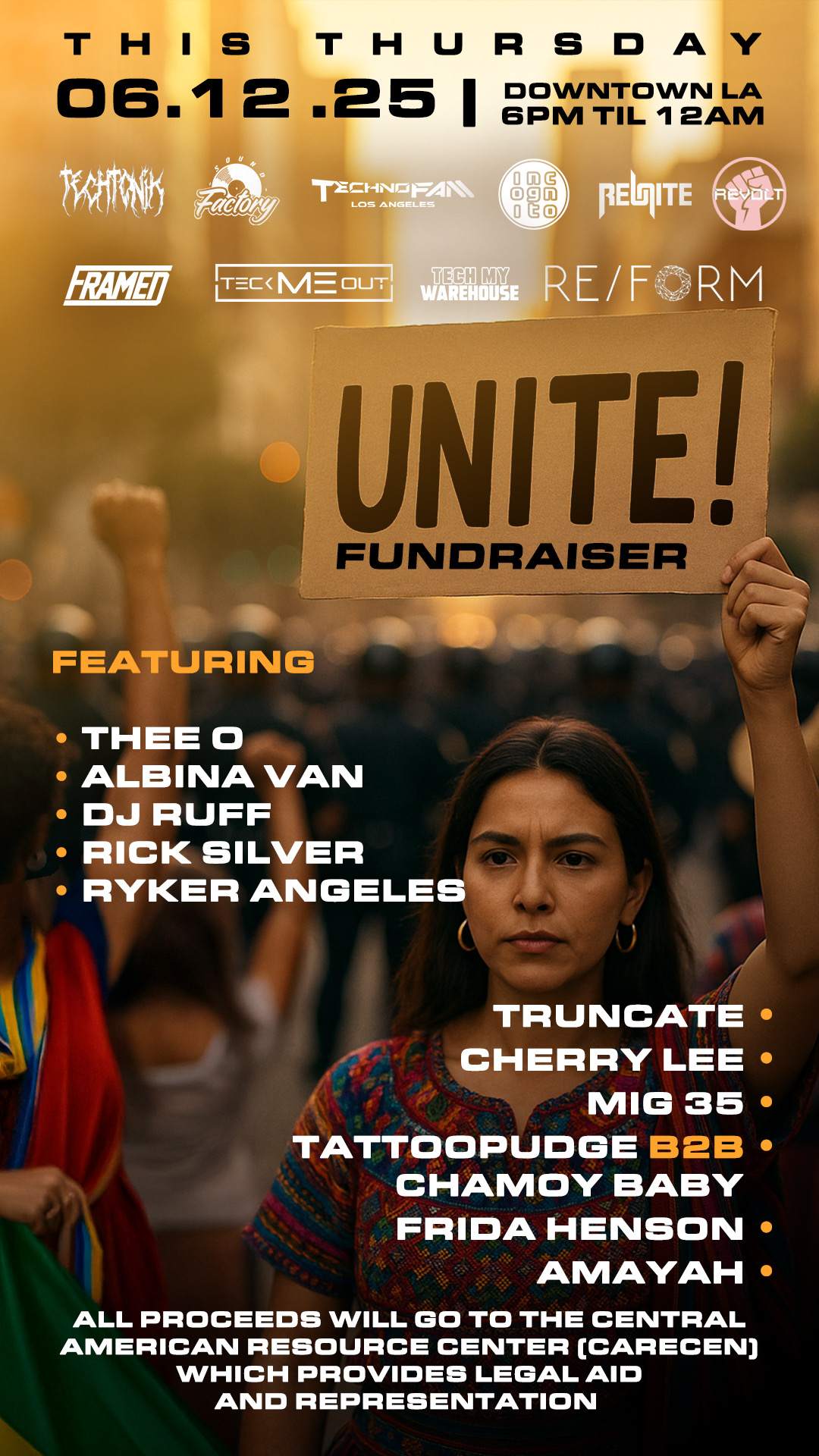 UNITE • FUNDRAISER EVENT / THURSDAY JUNE 12 at TBA, Los Angeles