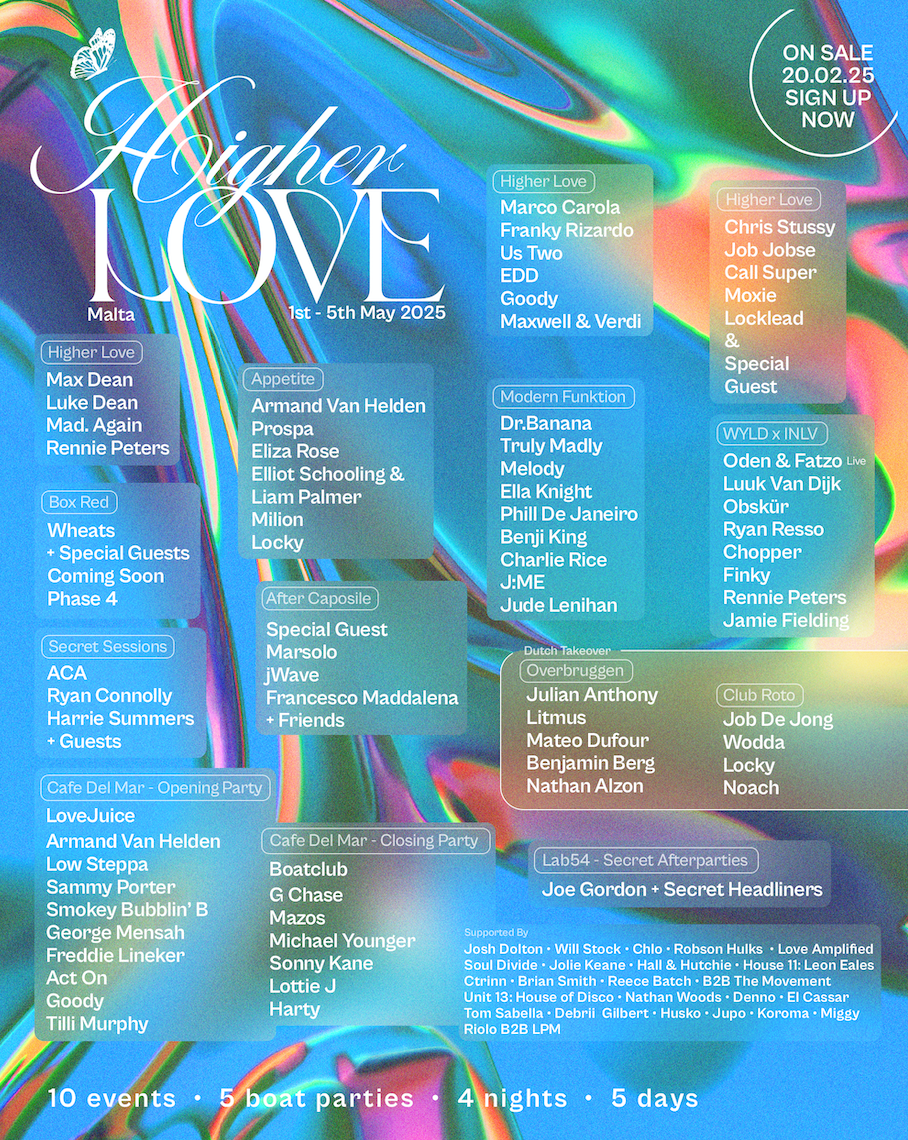 Higher Love Festival Malta - Bank Holiday 1st - 5th May 2025 at TBA - 4 ...