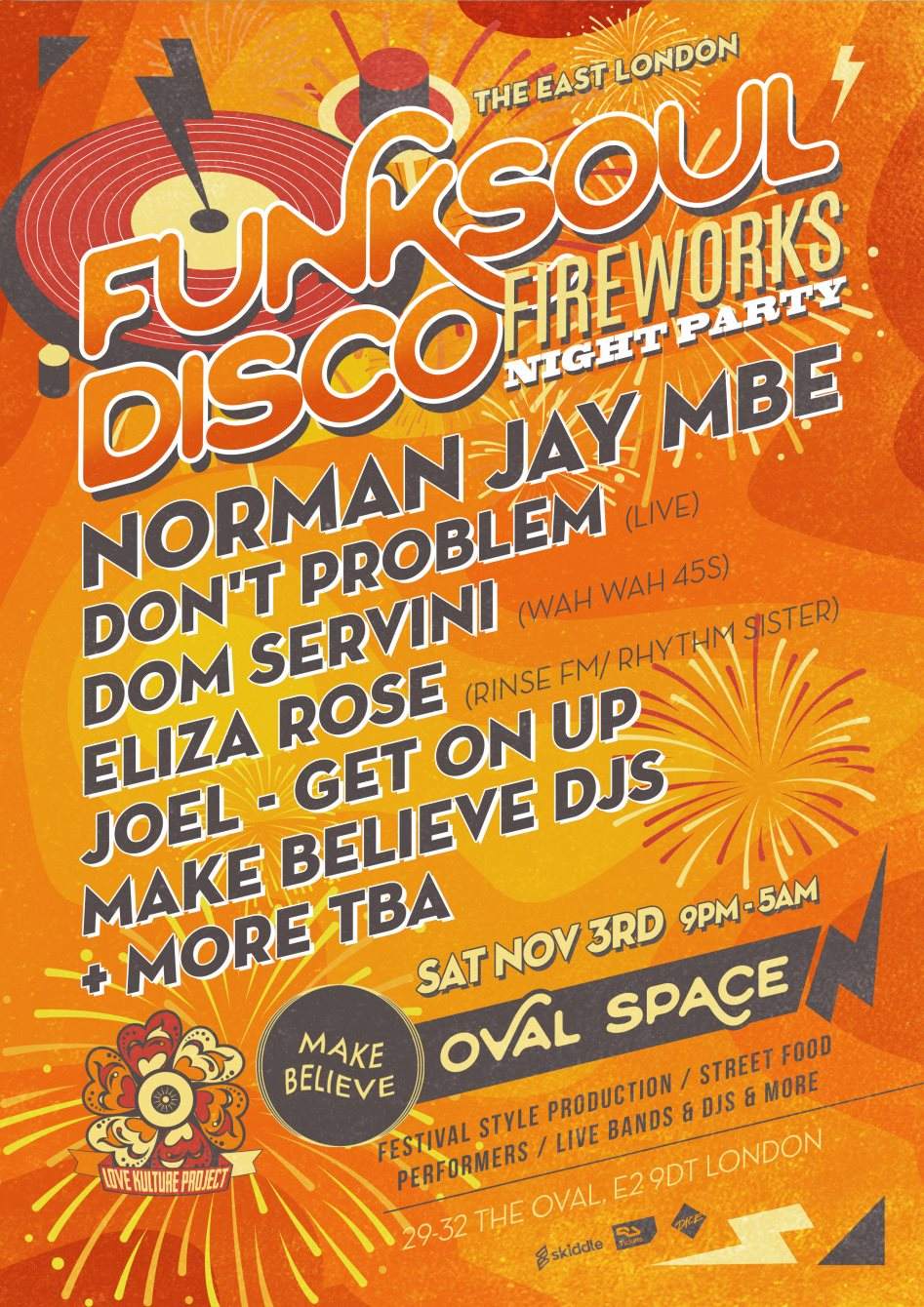 East London - Funk, Soul & Fireworks Night - Norman Jay MBE at Oval ...