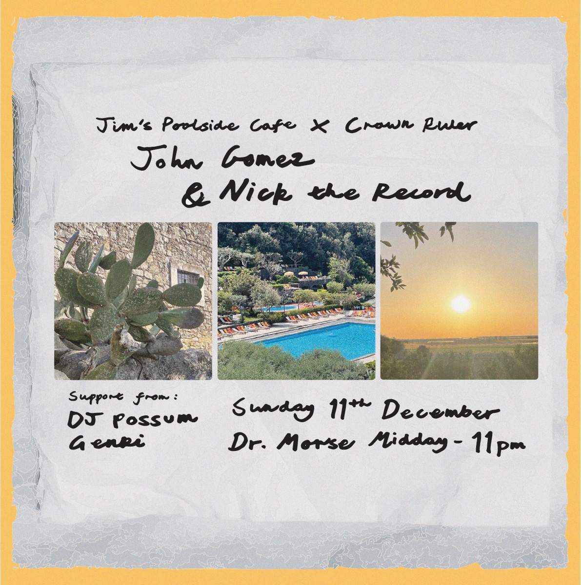 Jims Poolside Cafe X Crown Ruler farewell to John Gomez & Nick The ...