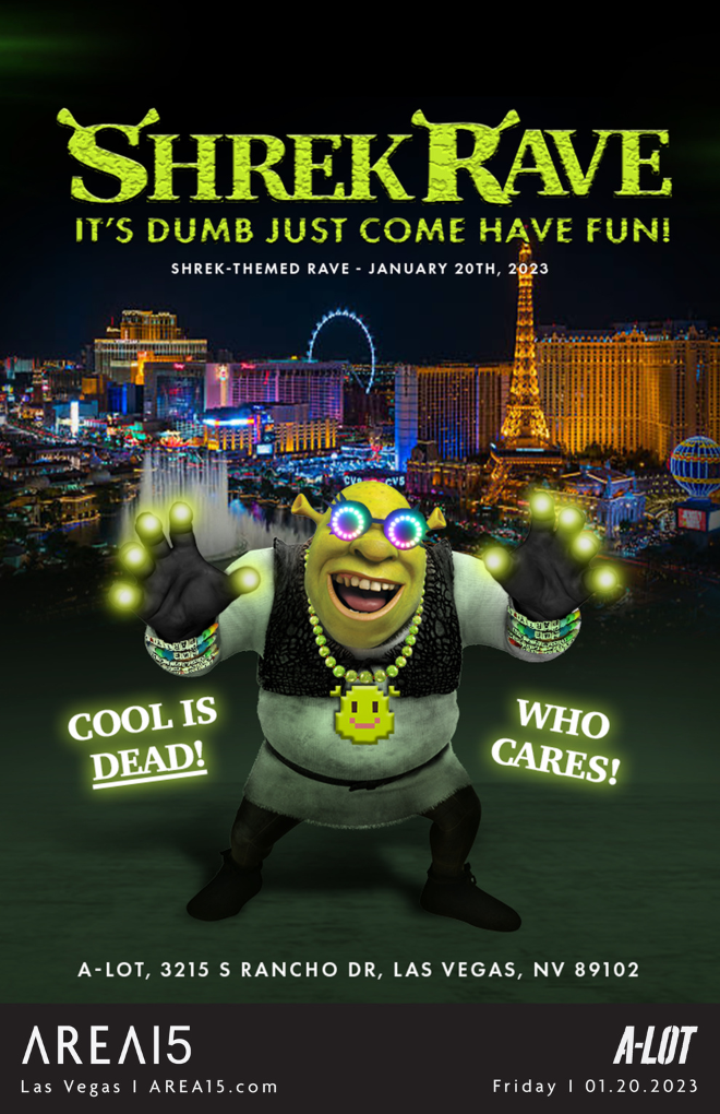 Shrek Rave at The A-Lot at Area15, Las Vegas