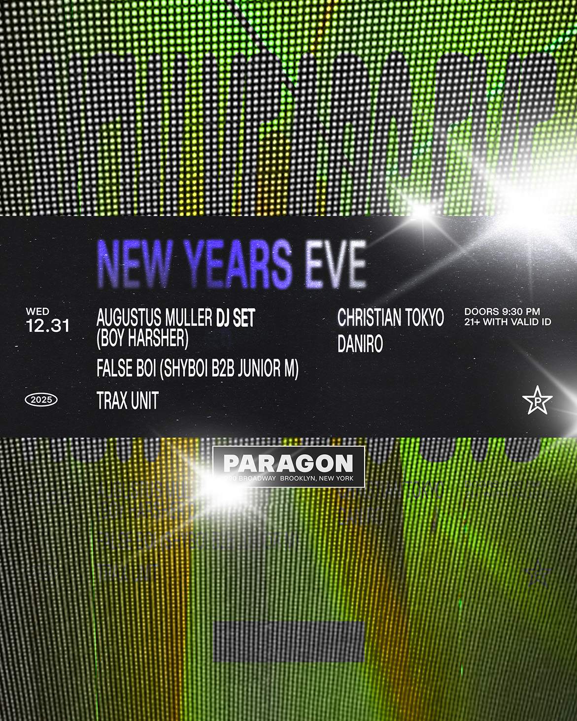 New Year's Eve: Augustus Muller (Boy Harsher), FALSEBOI, Trax Unit ...