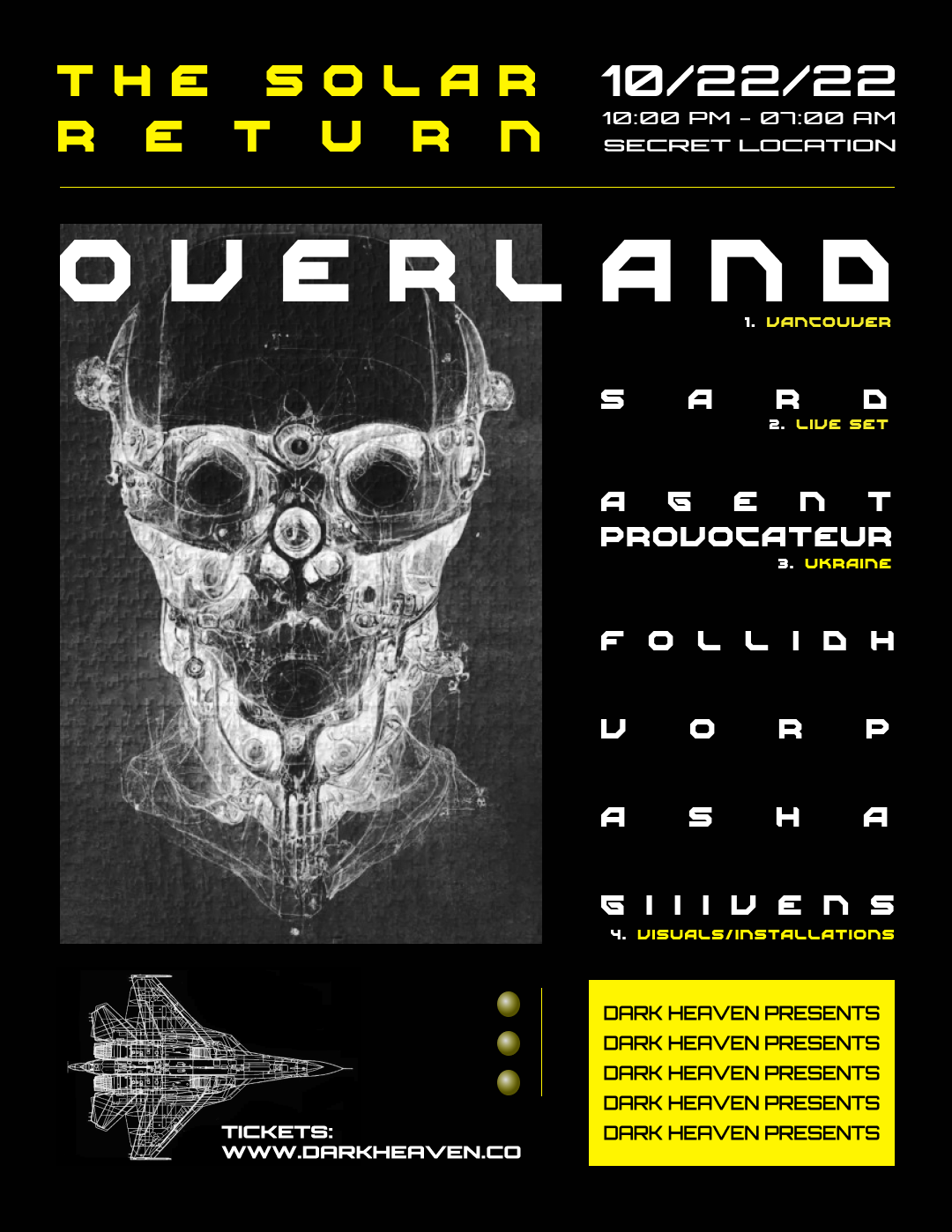 Dark Heaven presents The Solar Return with Overland, Sard, AGENT ...