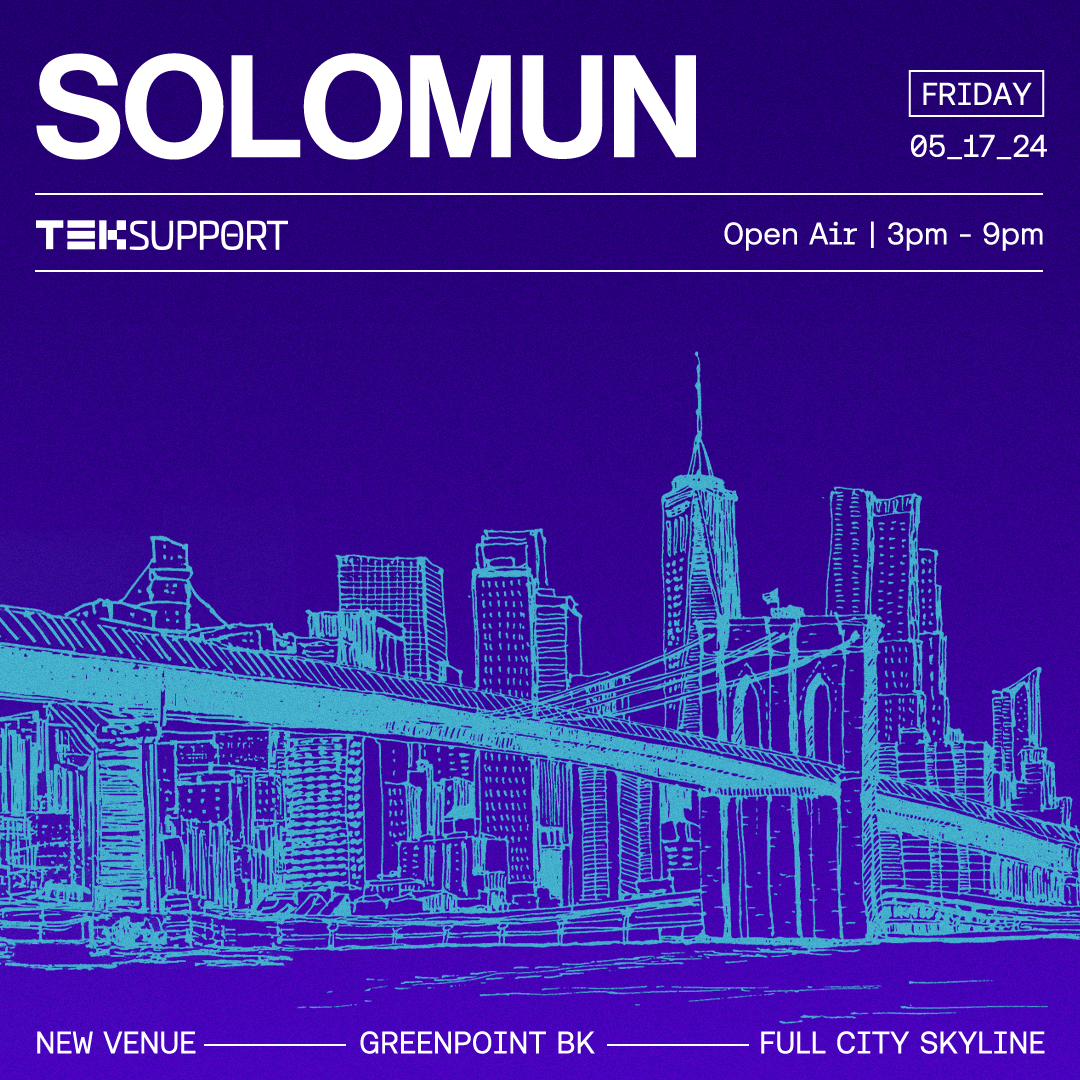 Teksupport: Solomun (open-air) 2ND SHOW ADDED* at TBA - 1 Oak Street ...