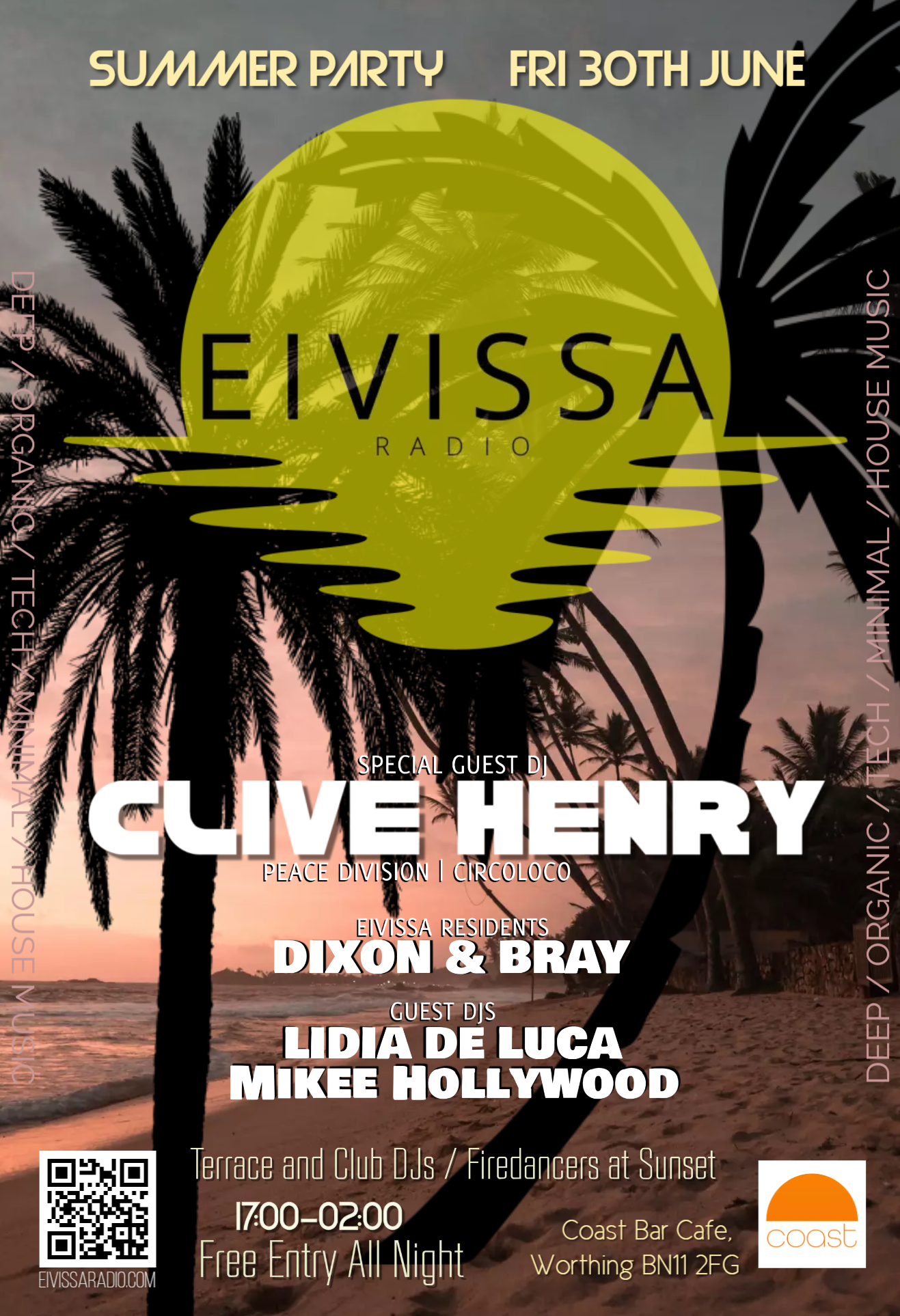 Eivissa BIG Summer Party bij Coast Worthing, South + East