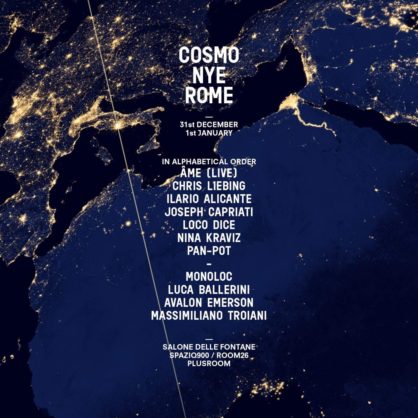 Cosmo NYE 2016 - Rome at Salone Delle Fontane, Rome