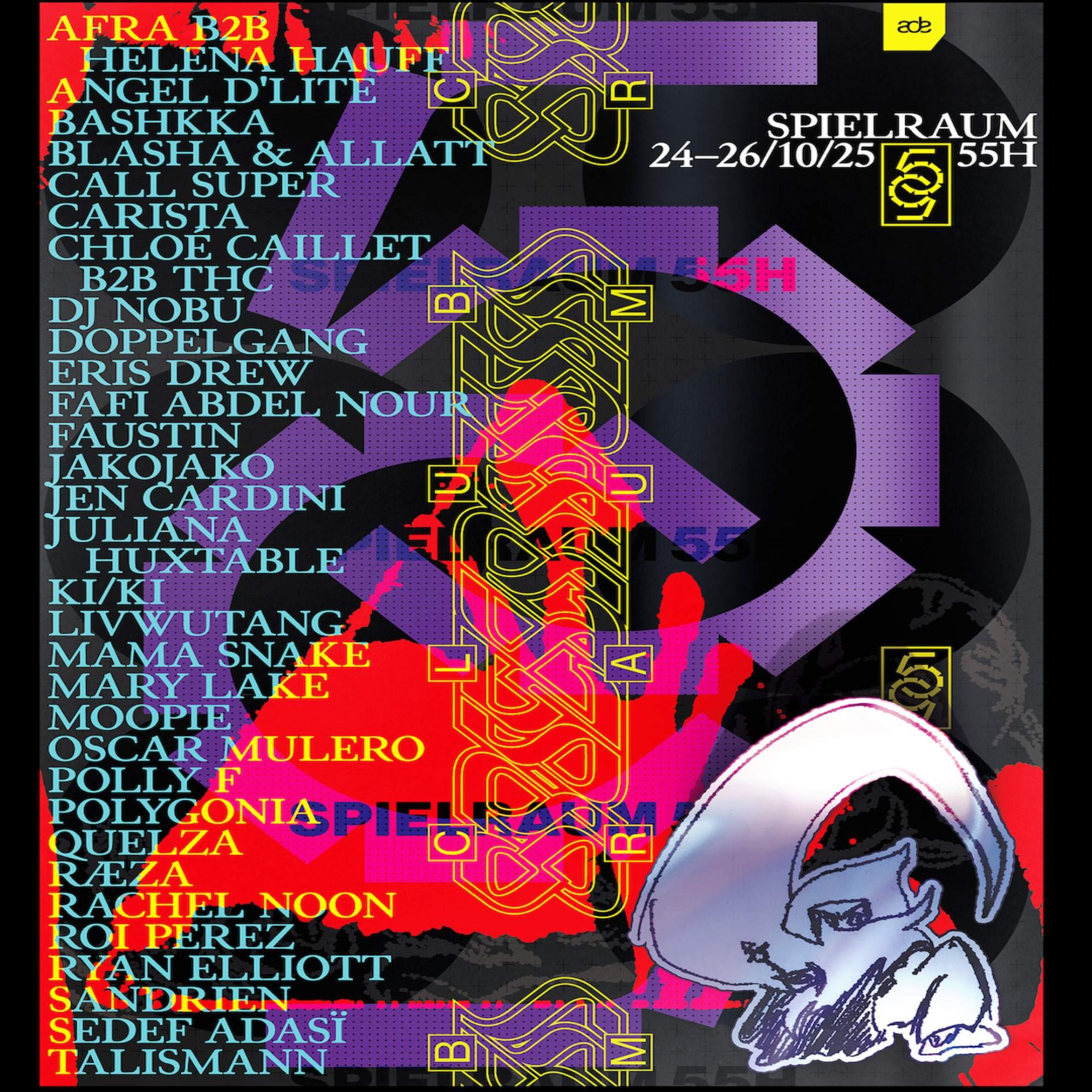 ADE - SPIELRAUM: 55 HOURS bij CLUB RAUM, Amsterdam