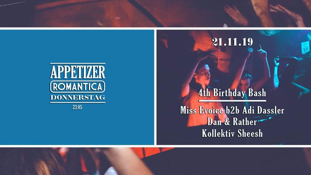 Appetizer 4th Birthday Bash at Romantica, Stuttgart