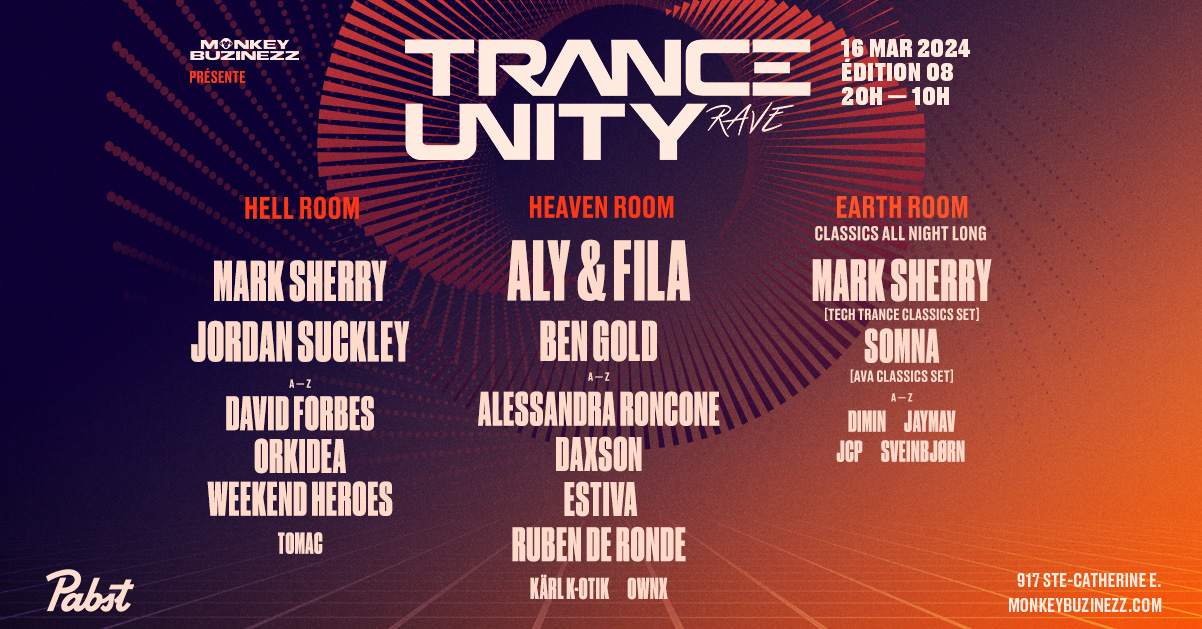 Trance Unity Rave 2024 at Sainte-Catherine Hall, Montreal