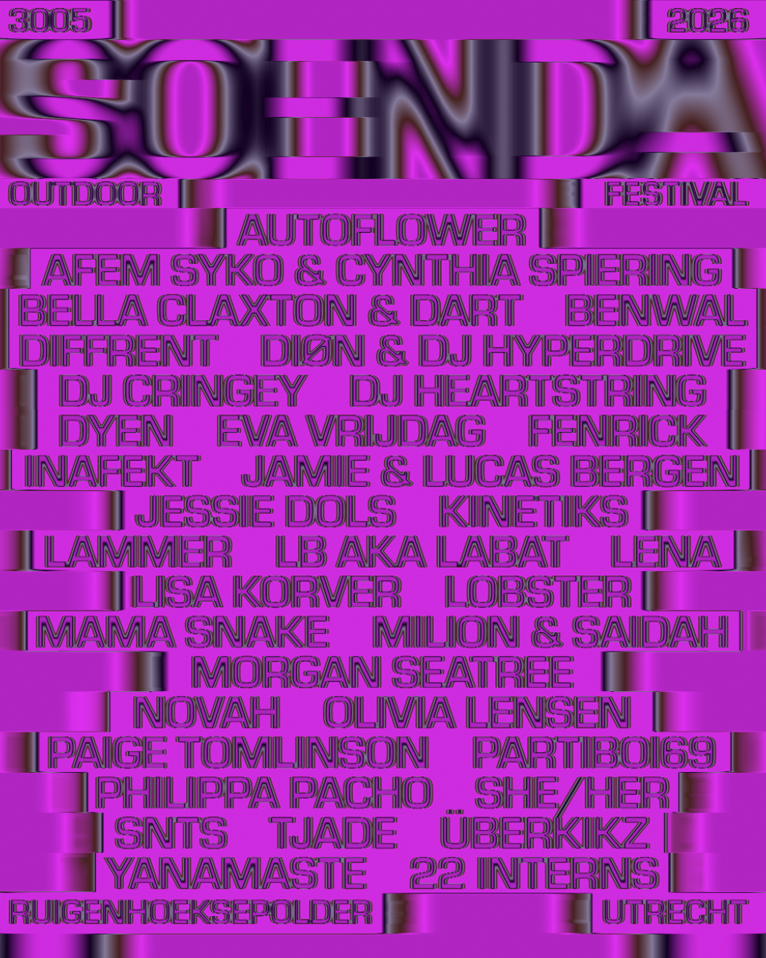 Soenda Festival 2026 bij Ruigenhoek, Utrecht