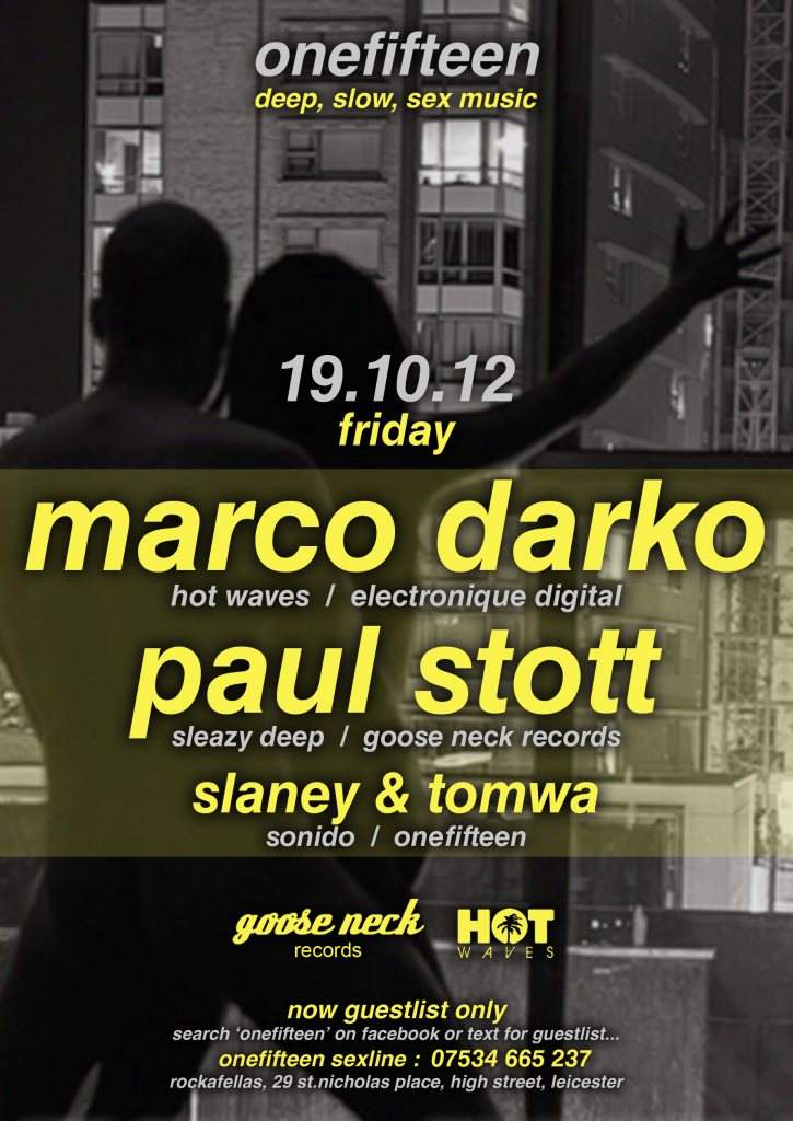 Onefifteen with Marco Darko & Paul Stott bij Rockafellas, Midlands