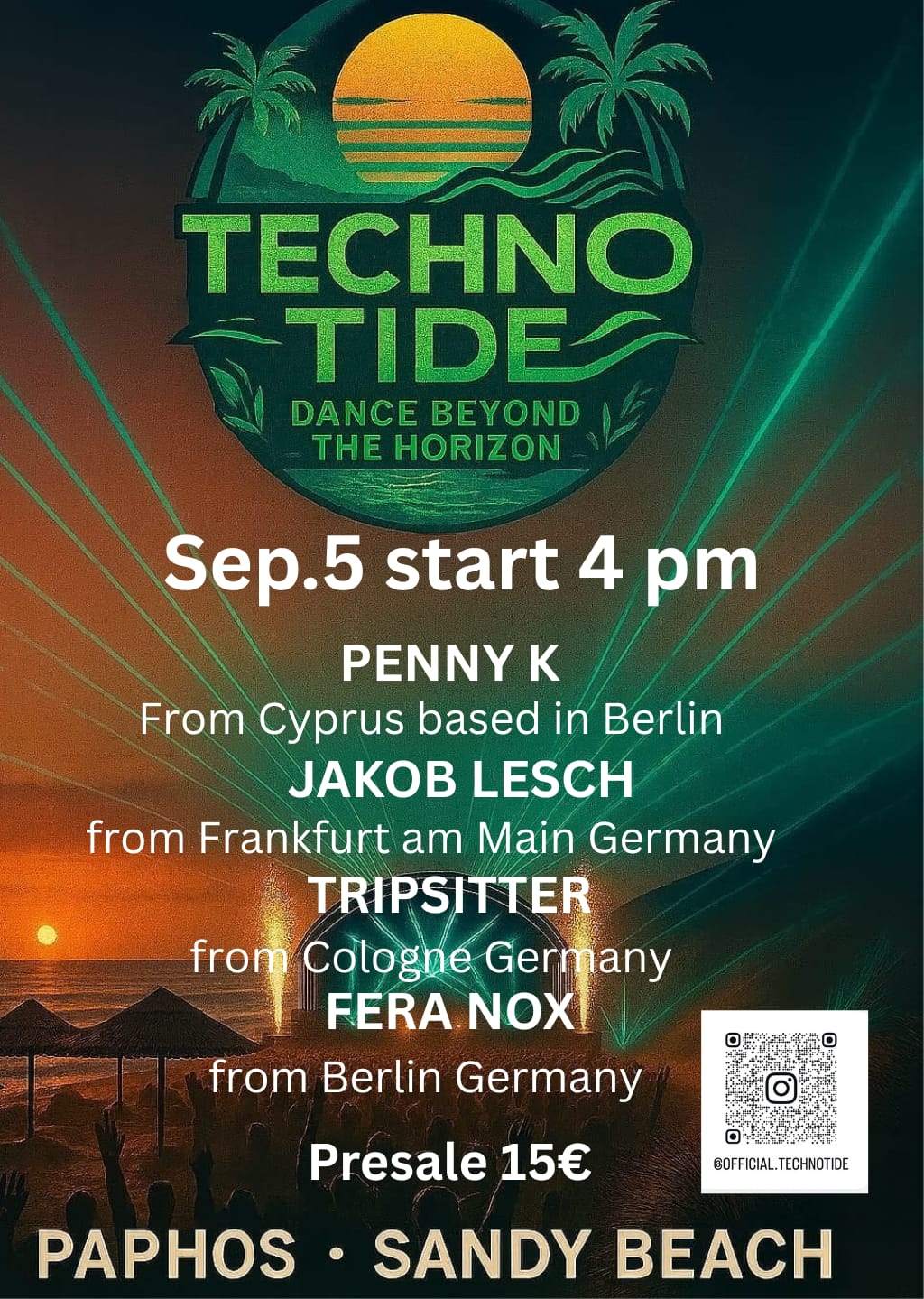 TechnoTide at TBA - Sandy Beach Paphos Cyprus , Cyprus