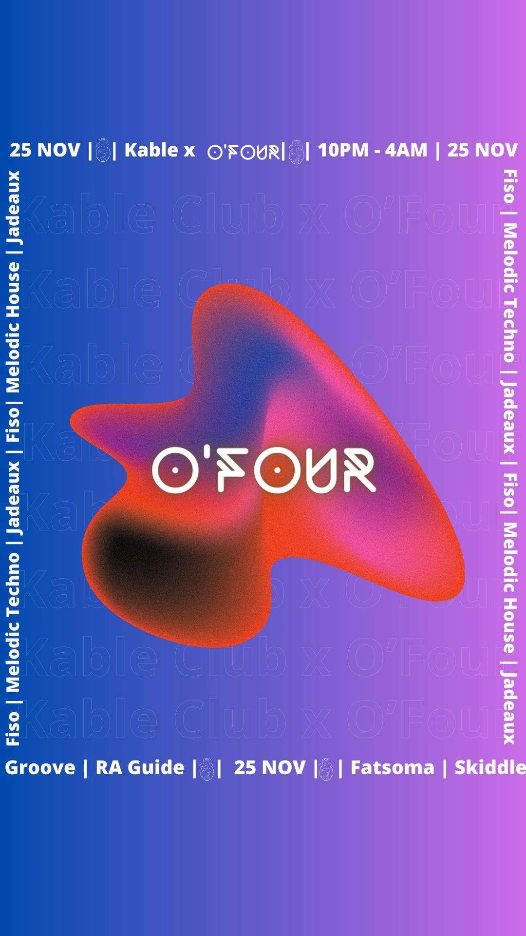 O'Four Melodic House & Techno at Kable Club, Manchester