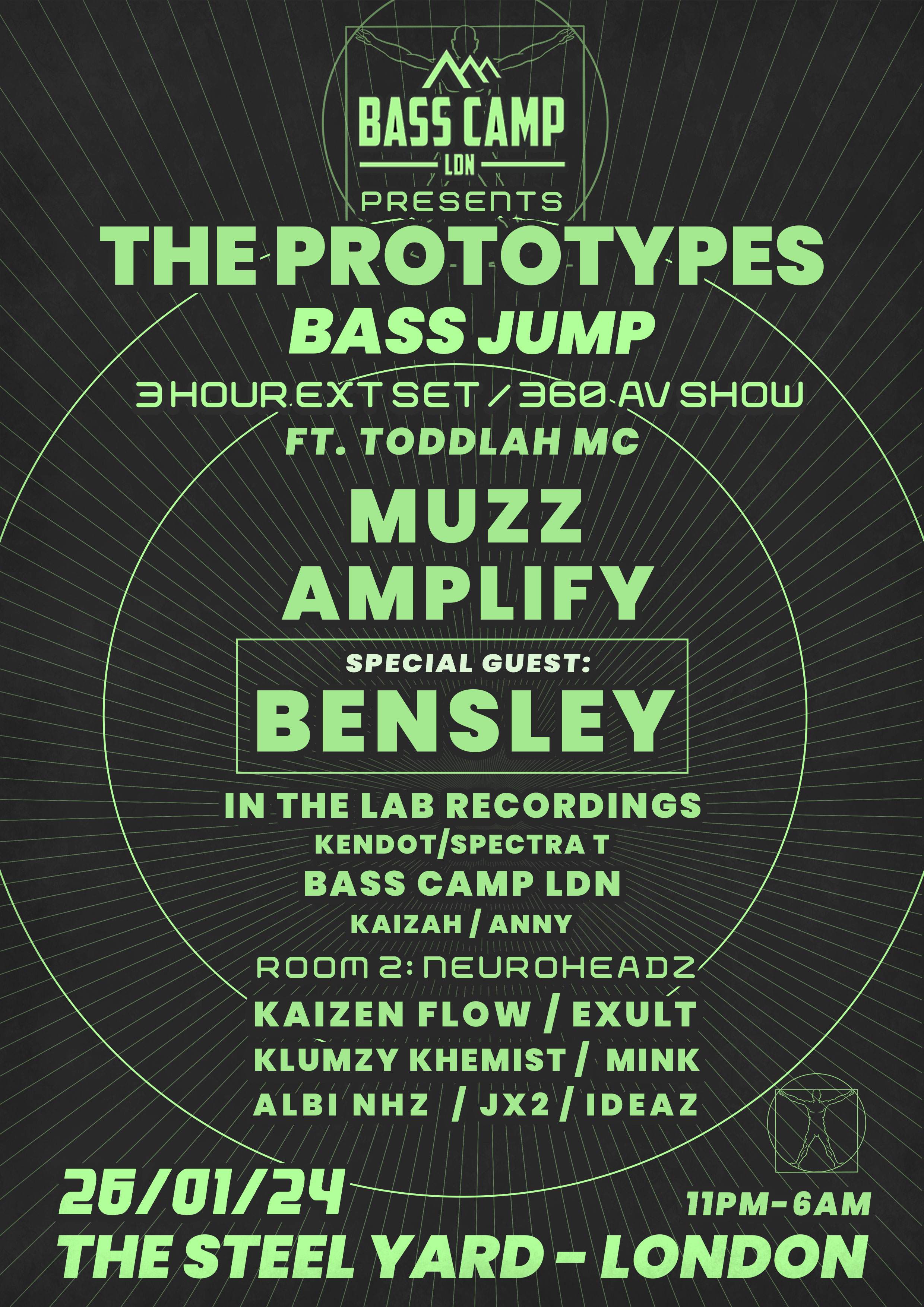 Bass Camp LDN: The Prototypes - BASS JUMP (3 hour 360 AV Show) ft. MUZZ ...