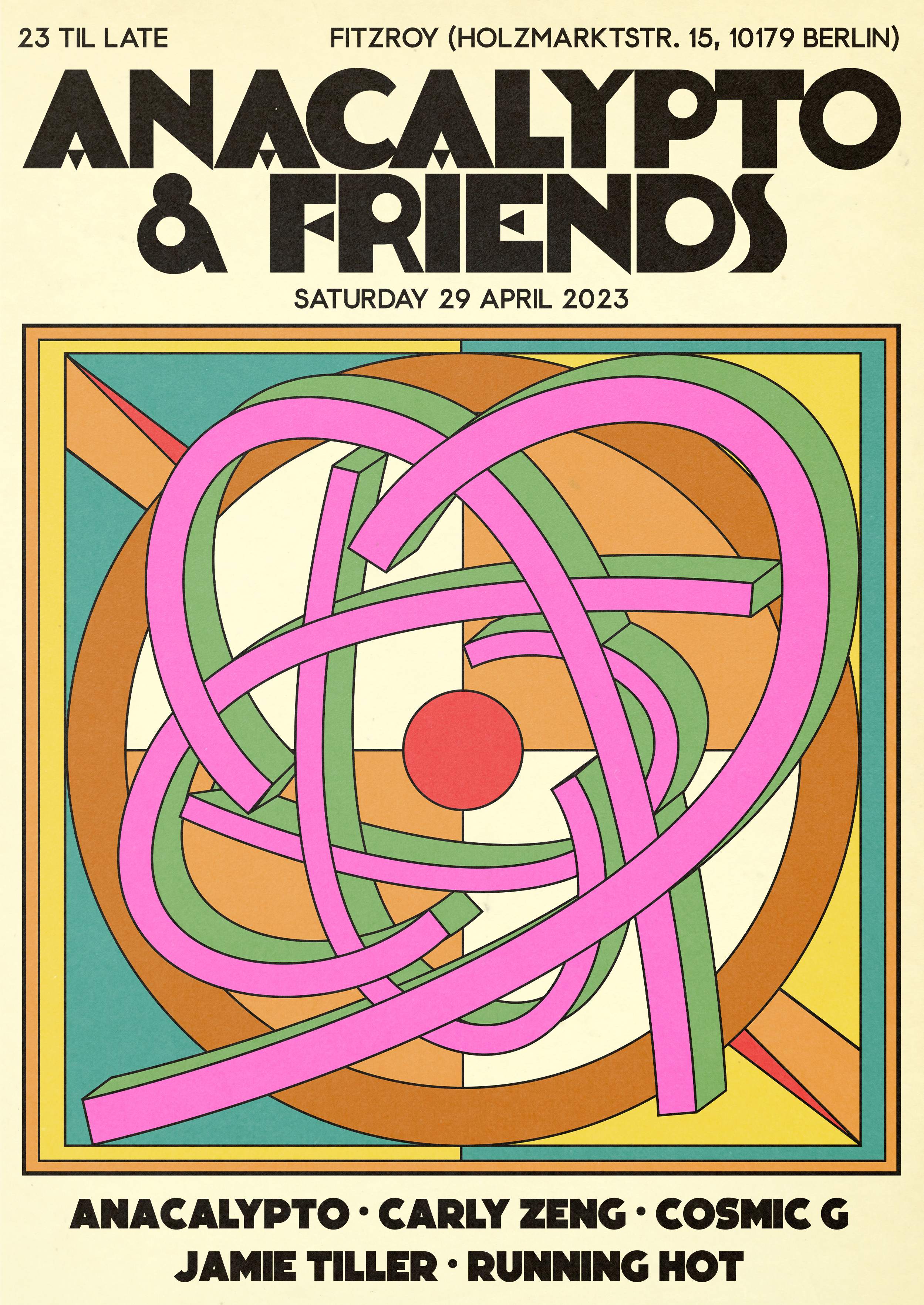 Anacalypto & Friends: Jamie Tiller, Carly Zeng, Running Hot, Cosmic G a ...