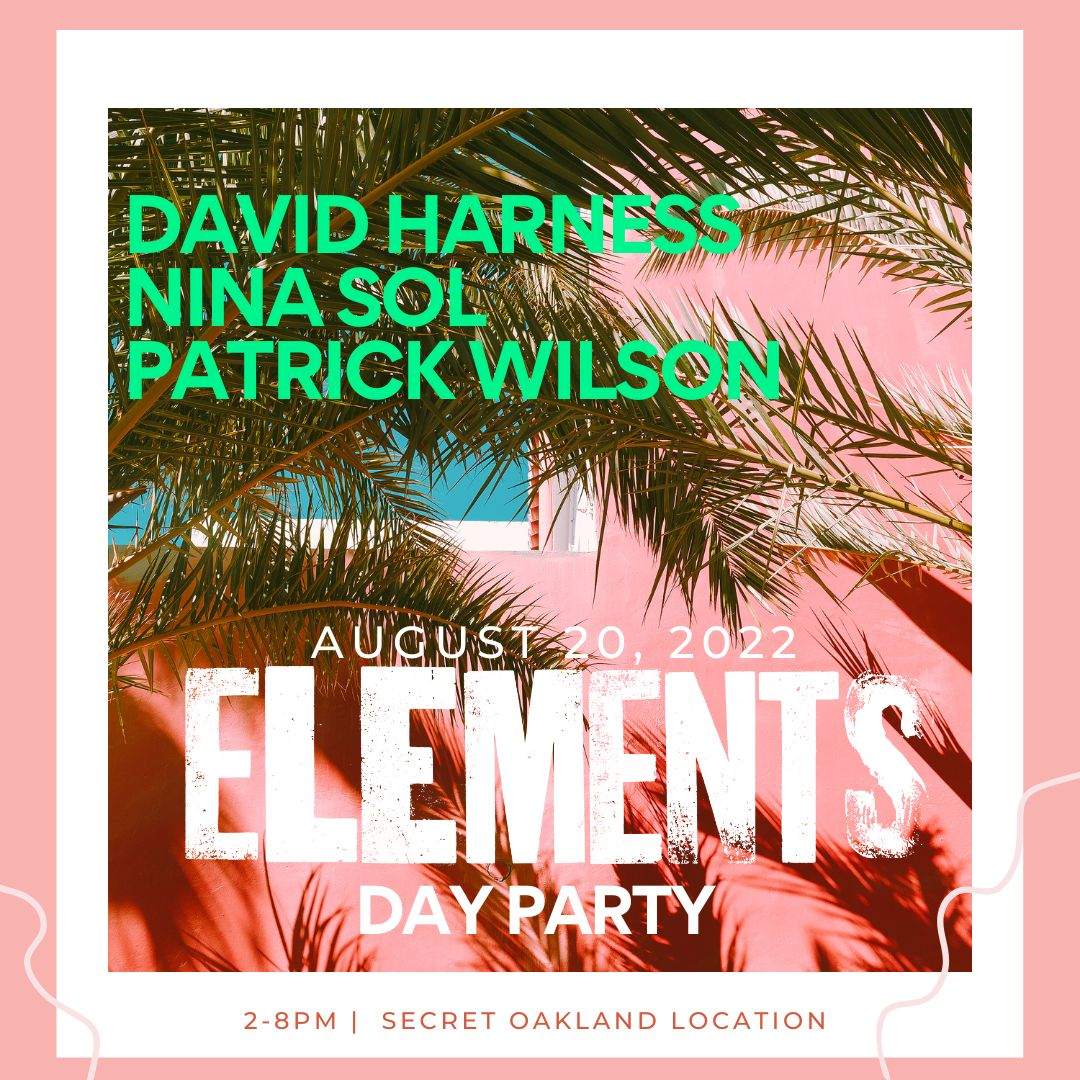 Elements Summer Day Party with David Harness, nina sol & Patrick Wilson ...