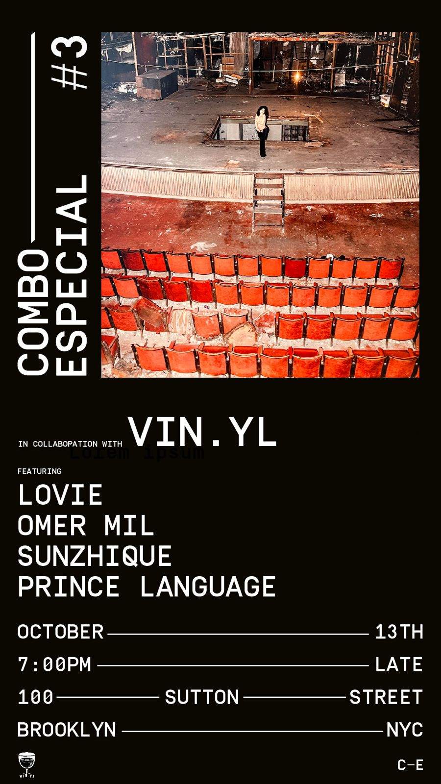 Combo Especial x Vin.yl at 100 Sutton Studios, New York