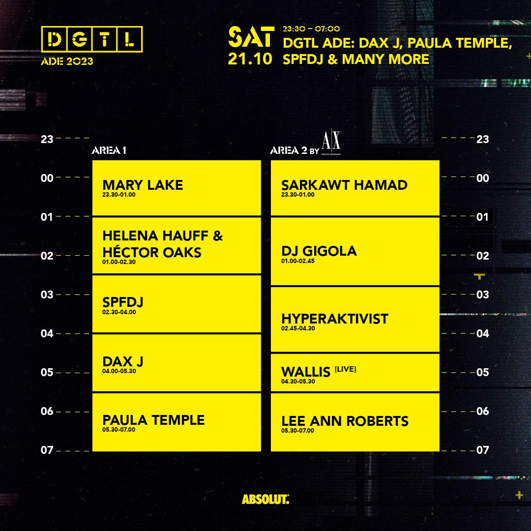 DGTL ADE: Dax J, Paula Temple, SPFDJ & many more at NDSM ...