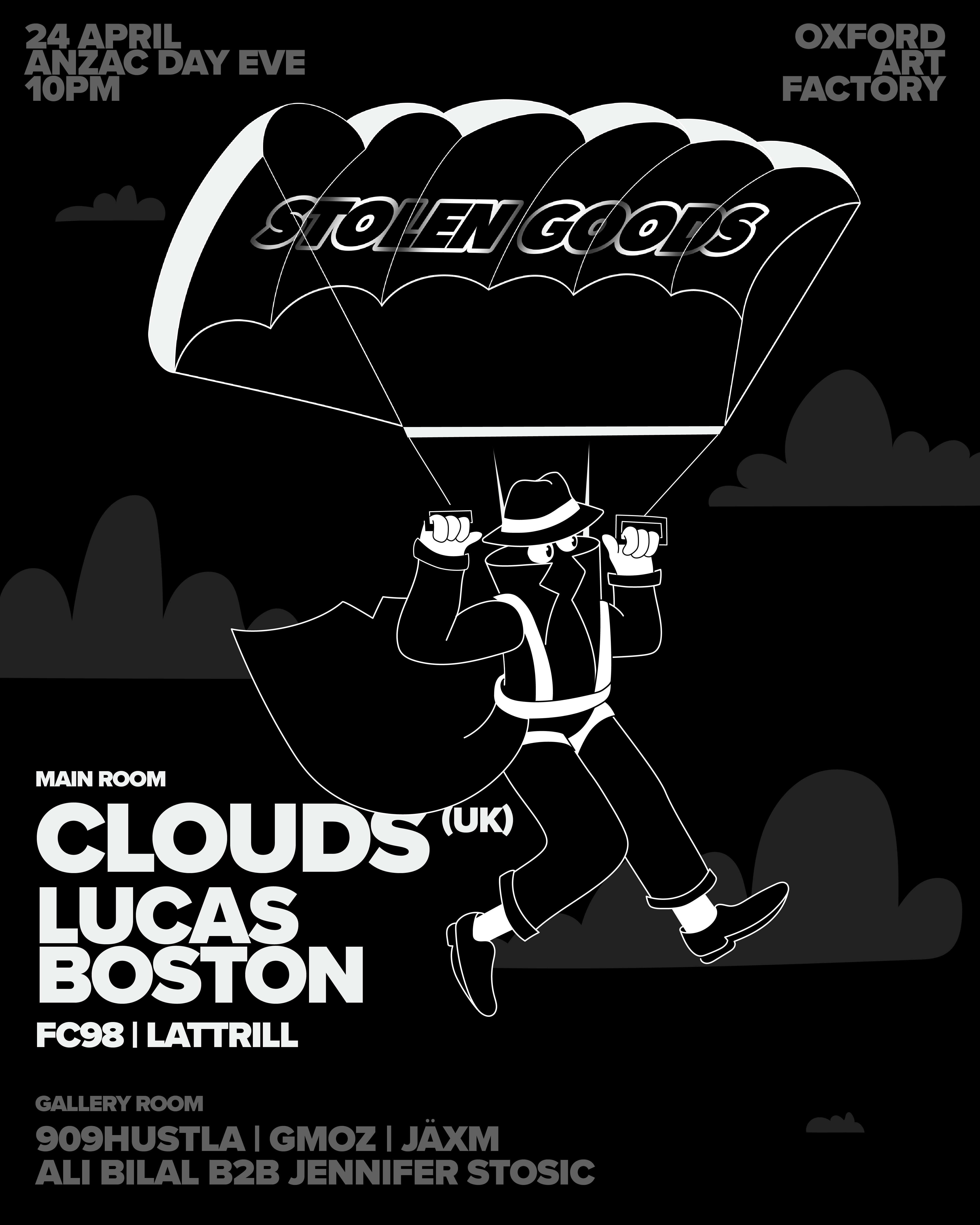 Stolen Goods Pres. Clouds & Lucas Boston bei Oxford Art Factory, Sydney