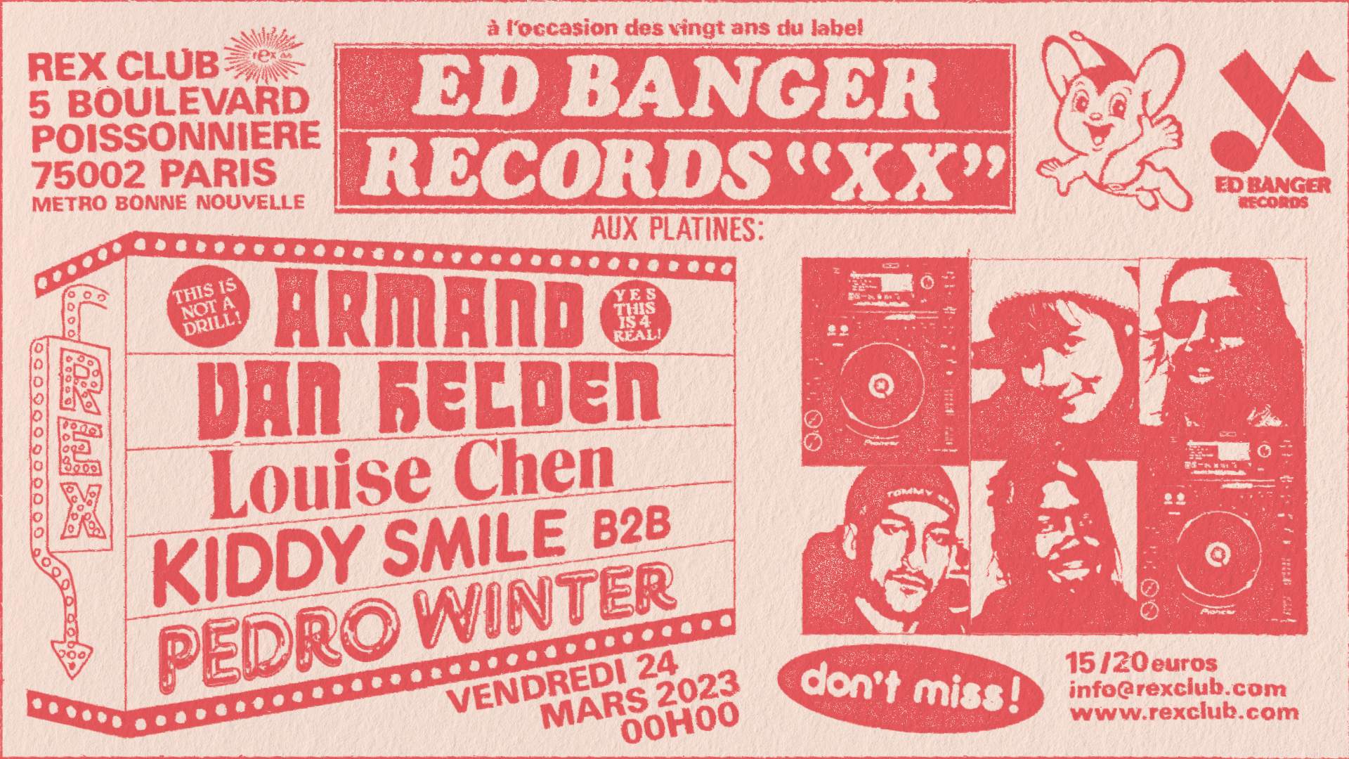 Ed Banger Records XX Armand Van Helden, Louise Chen, Pedro Winter b2b ...
