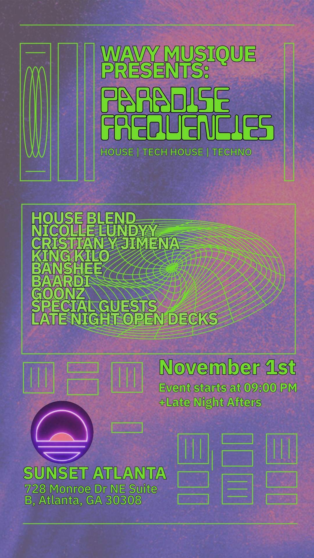 Paradise Frequencies at Sunset Atlanta + Late Night Afters at Sunset ...