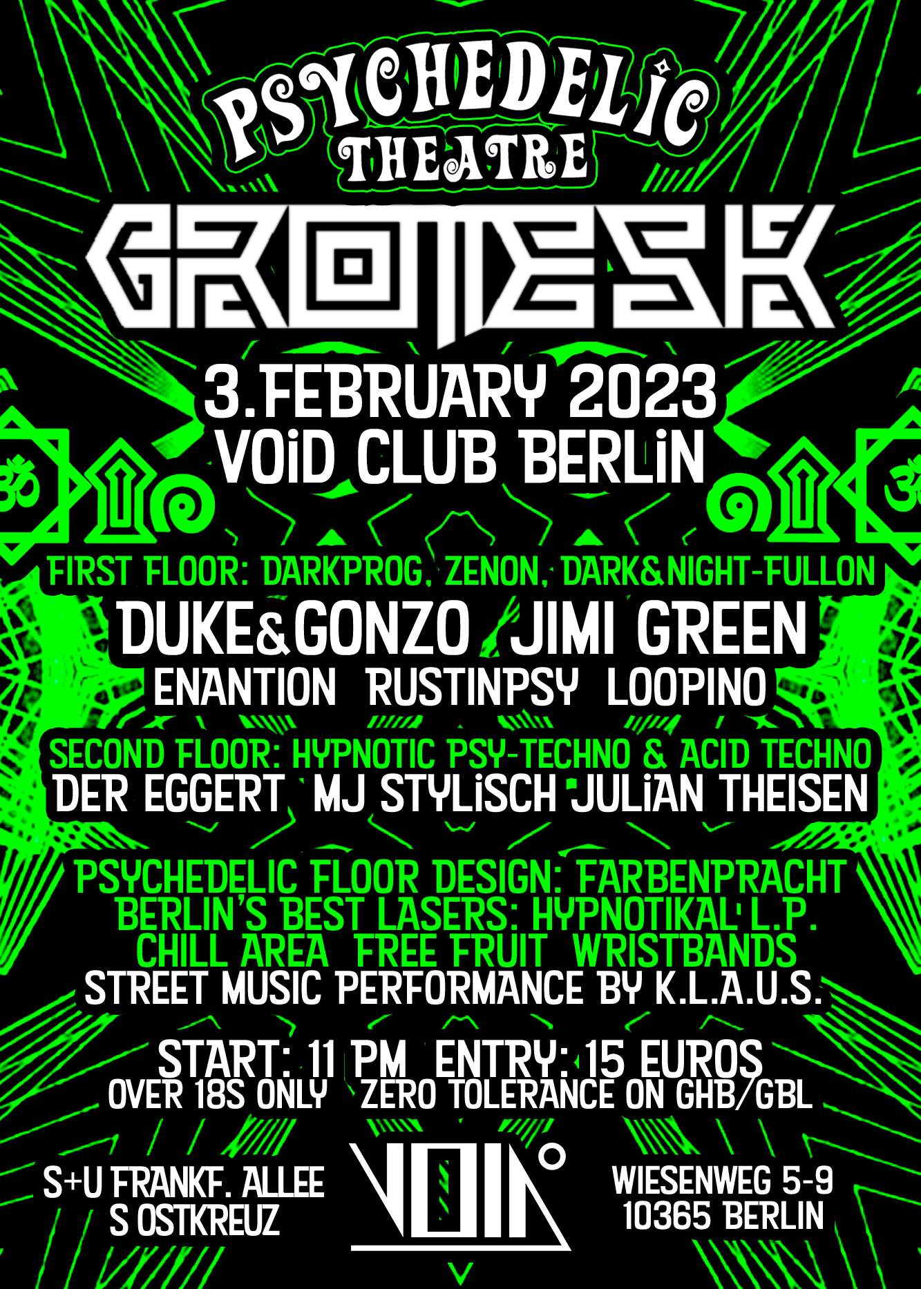 Grotesk Dark Psy & Hypnotic Techno at Void Club, Berlin