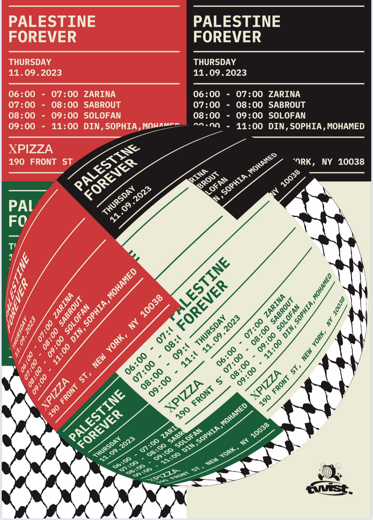PALESTINE FOREVER at Xpizza, New York City