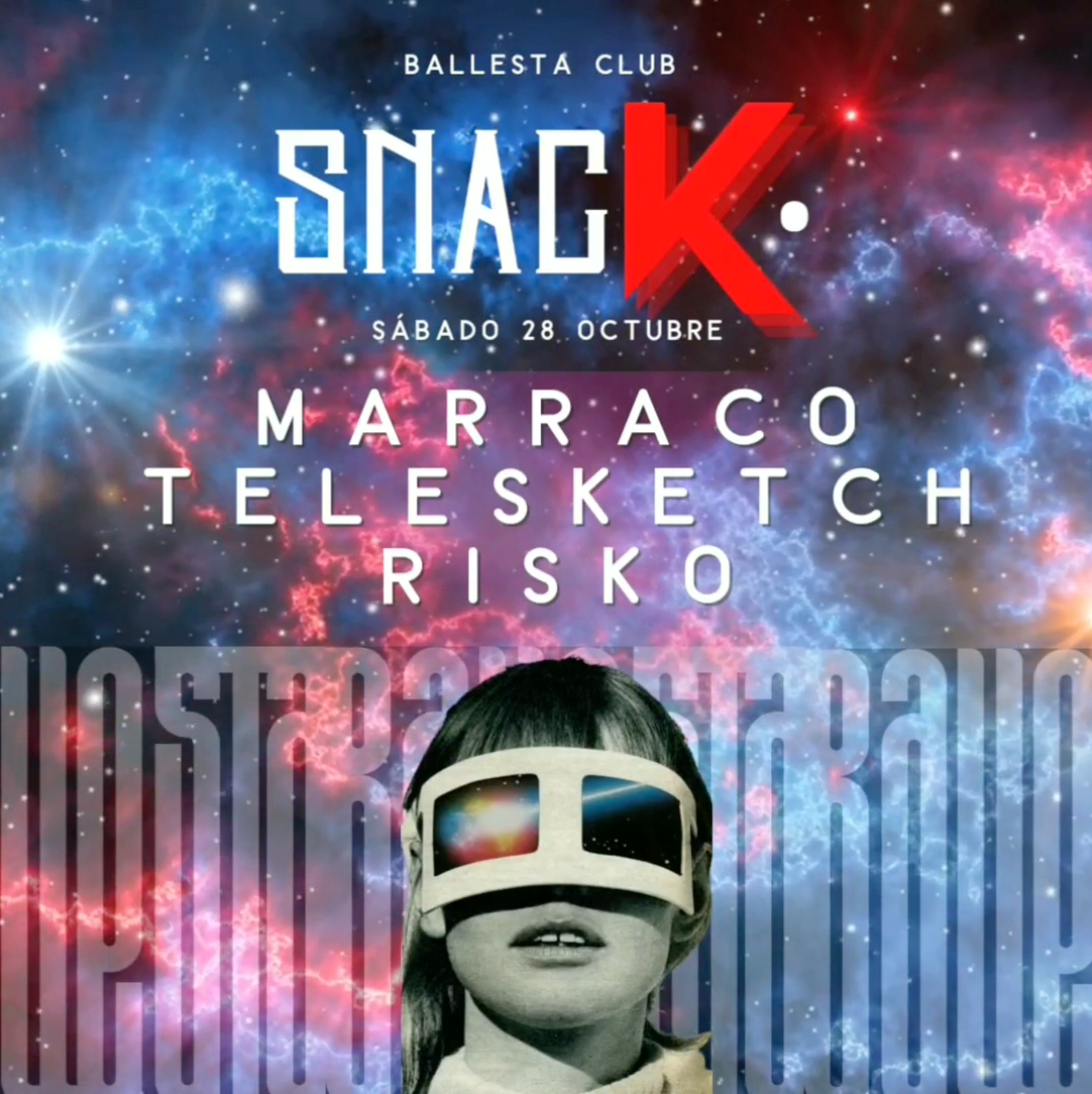 SNACK: Marraco + Telesketch + Risko at Ballesta Club, Madrid