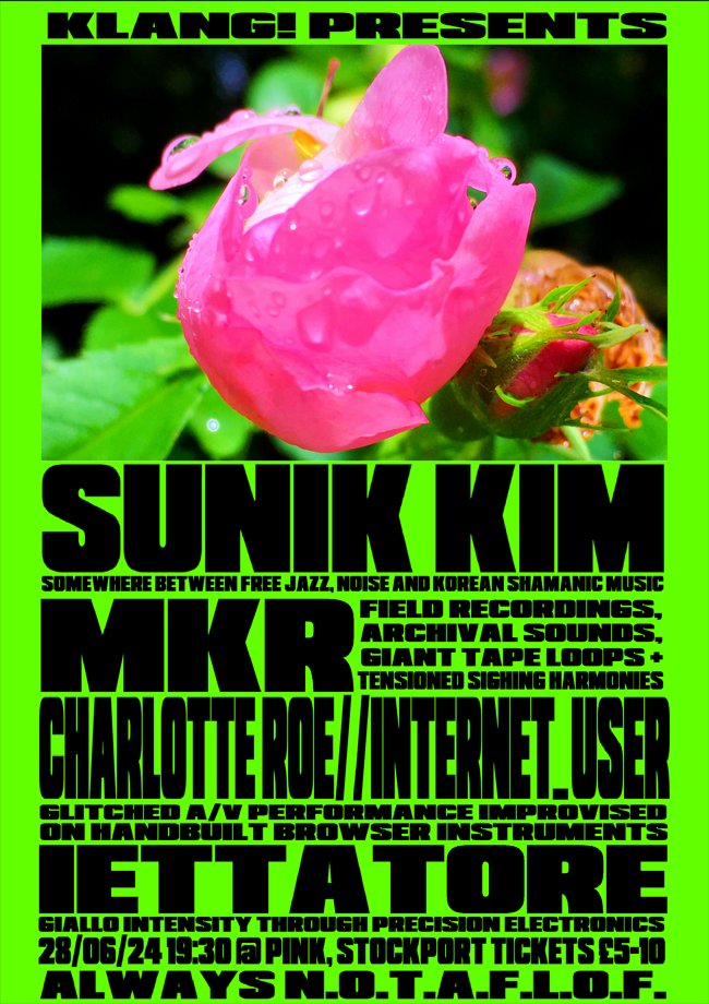 Sunik Kim/ MKR/ Charlotte Roe/ Iettatore at PINK, Manchester