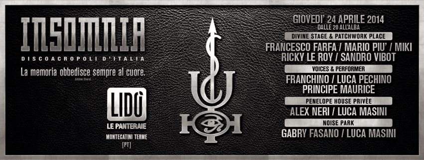 Insomnia Discoacropoli D'italia en Lidò Le Panteraie, Centro