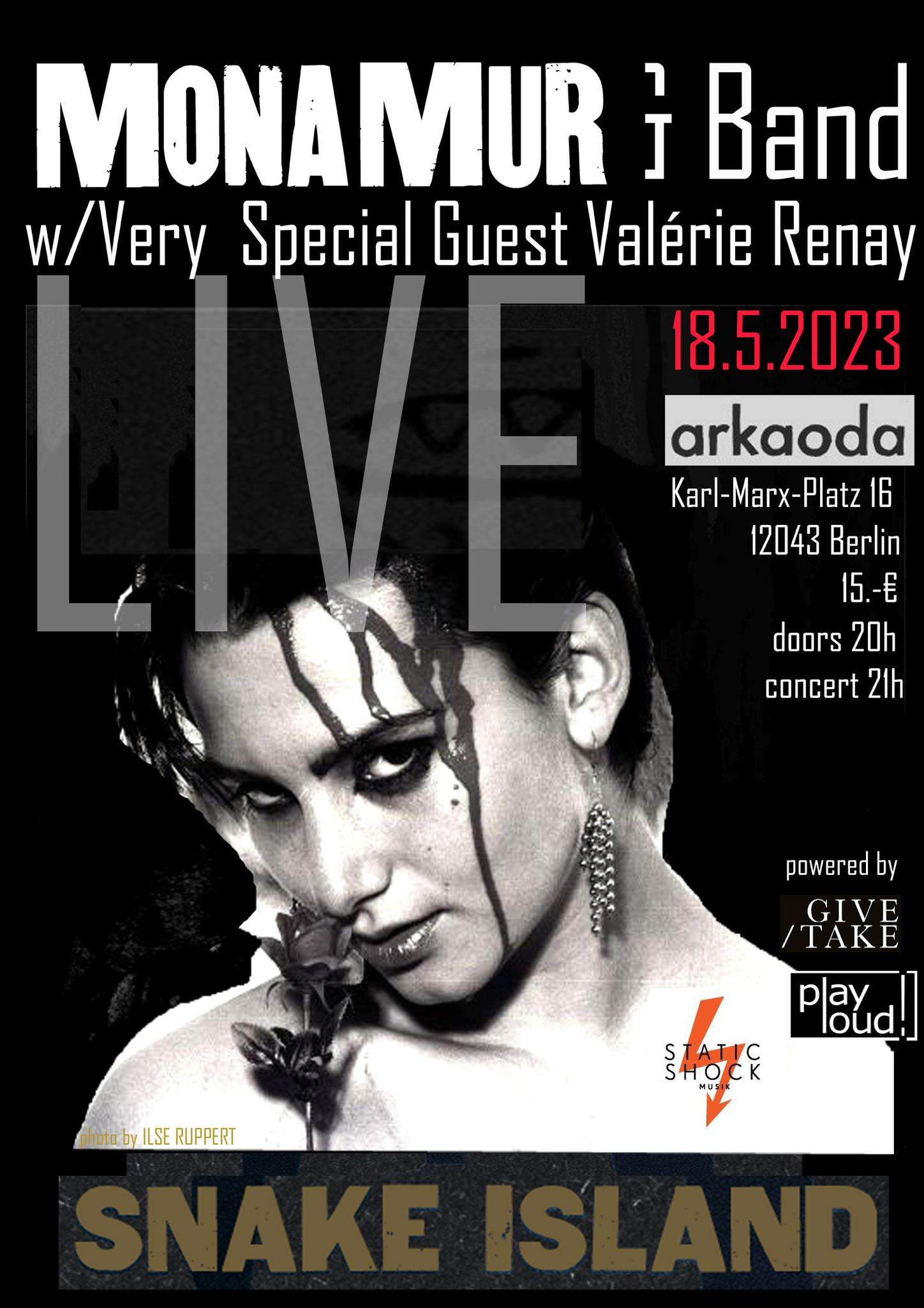 Mona Mur & Band / Special Guest: Valerie Renay at arkaoda Berlin, Berlin