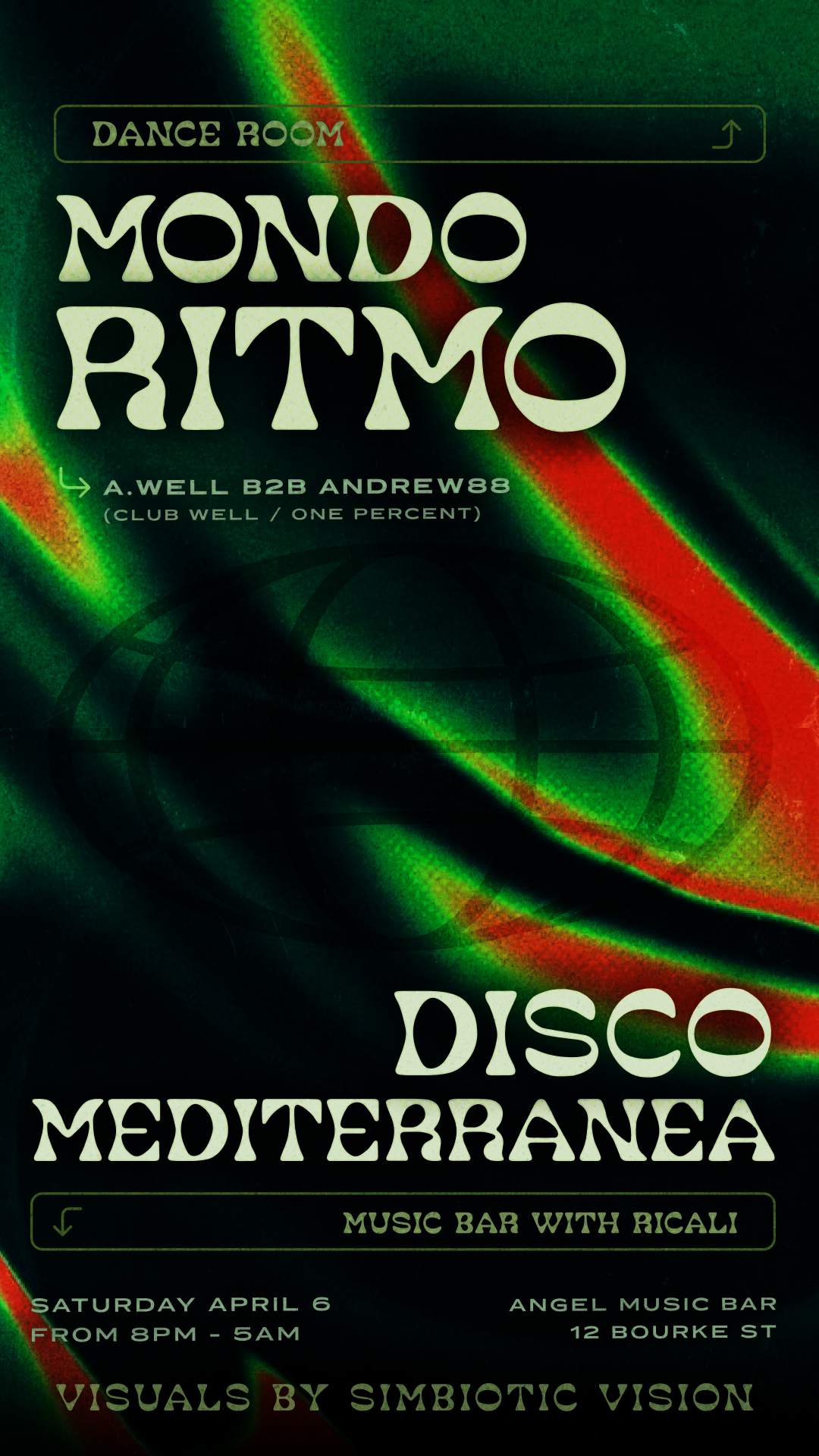 Mondo Ritmo + Disco Mediterranea at Angel Music Bar, Melbourne