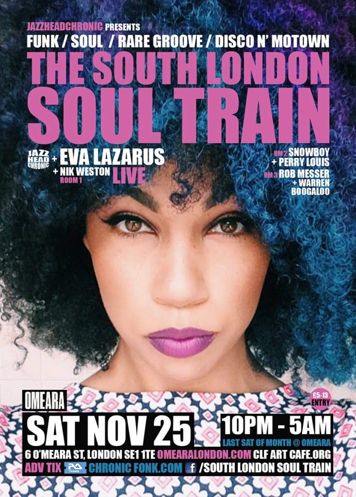 The South London Soul Train with Eva Lazarus (Live) - More in 3 Rooms ...