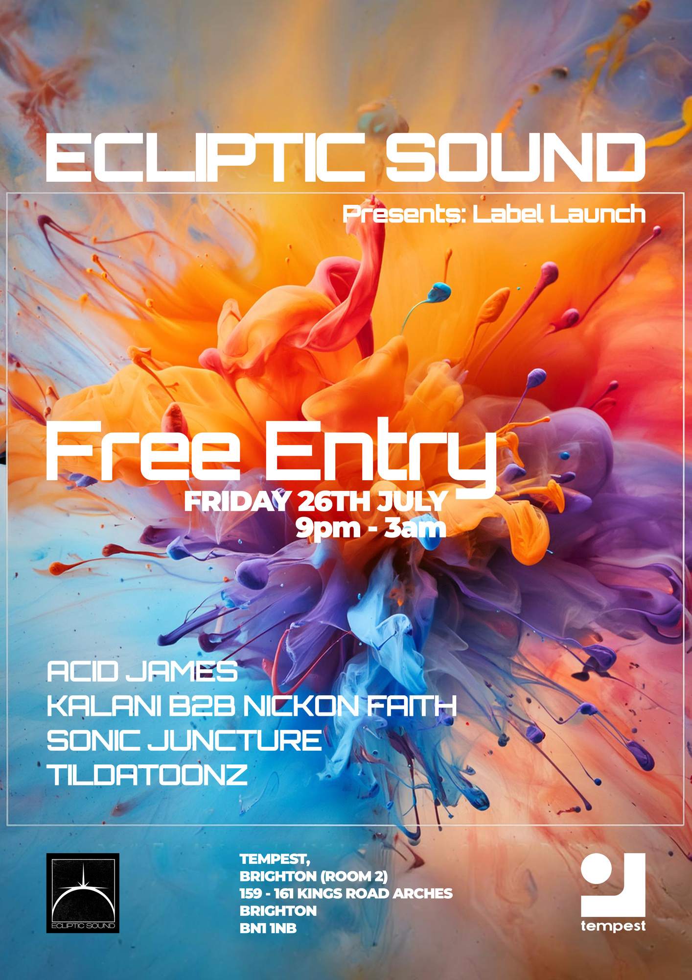 Ecliptic Sound presents: Label Launch bei The Tempest Inn, Brighton