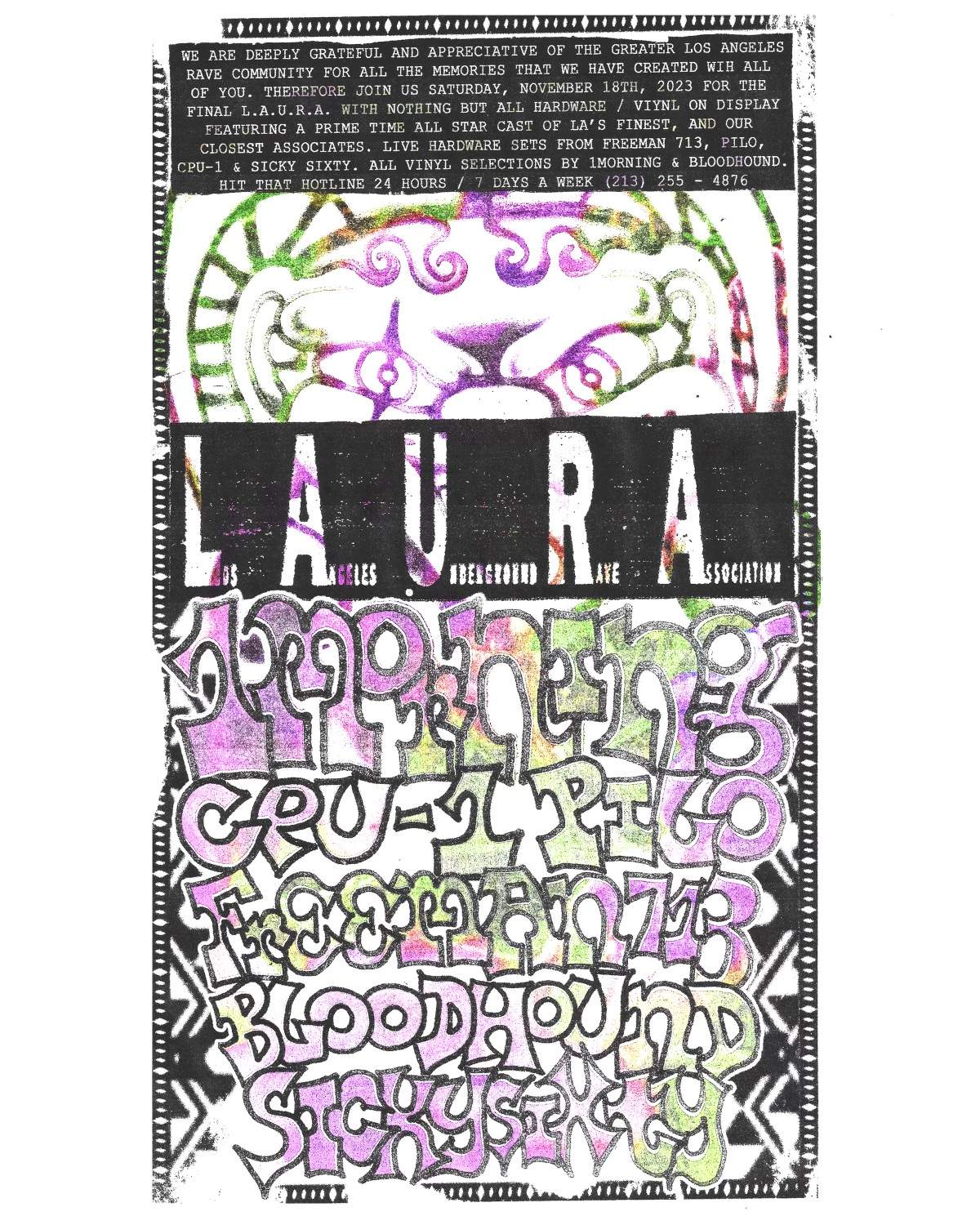 L.A.U.R.A. Finale feat. 1morning, Pilo, Freeman 713 at TBA - Warehouse ...