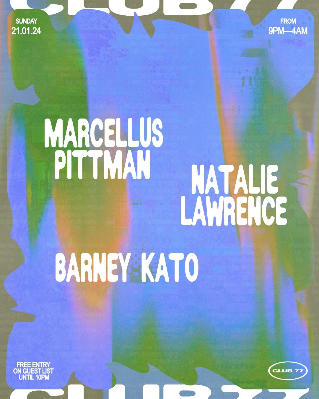Sundays at 77 with Marcellus Pittman, Natalie Lawrence & Barney Kato at ...