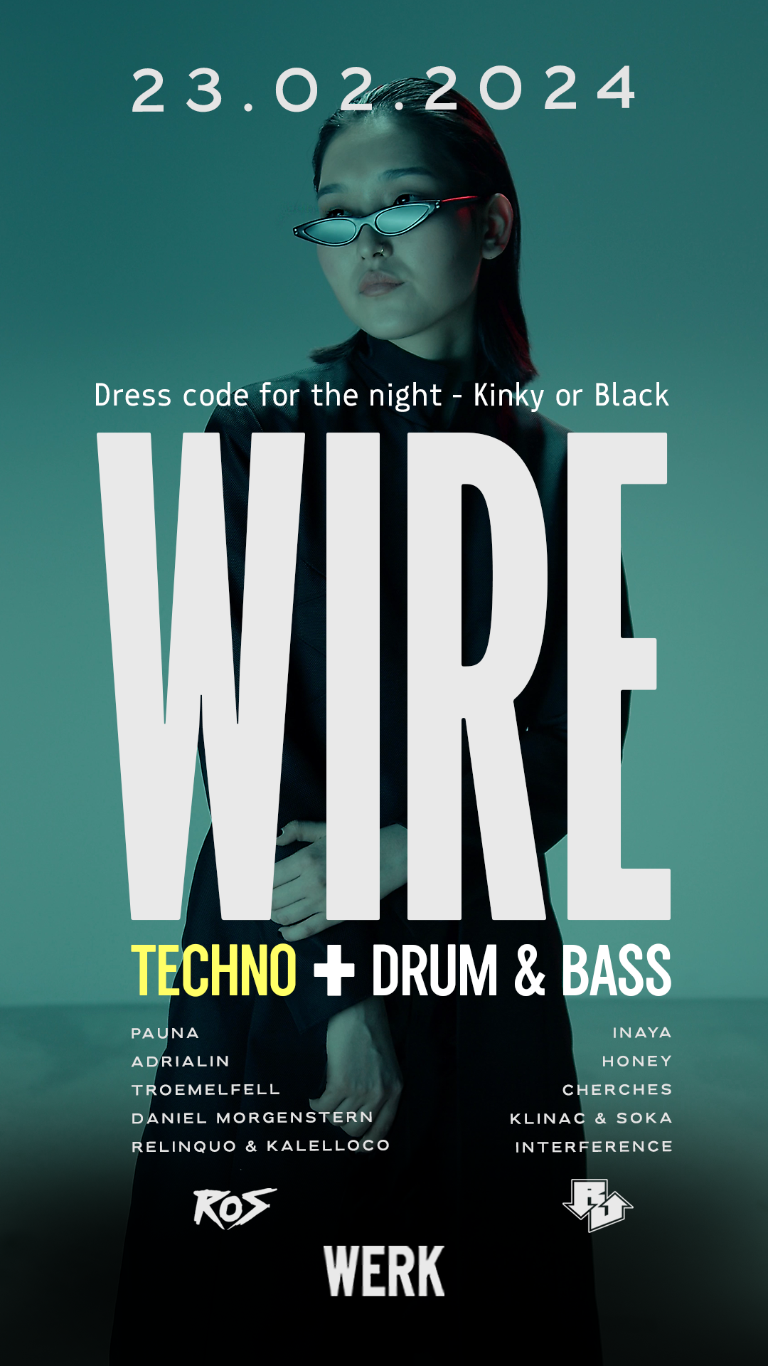 WIRE RAVE on 2 FLOORS [TECHNO + DNB] bei Das Werk, Vienna