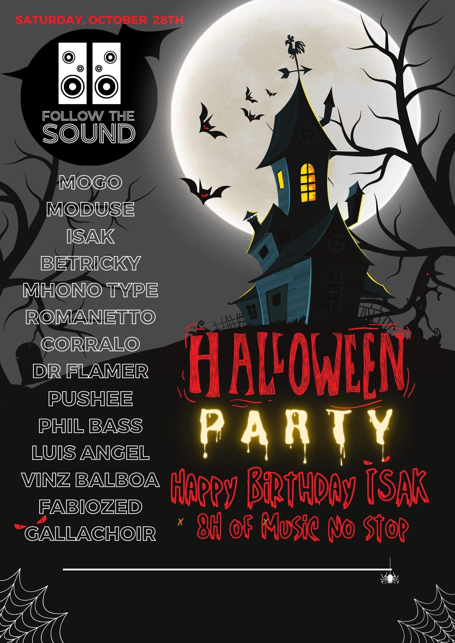 Follow the sound present: Halloween + Happy B-Day Isak em So Below Club ...