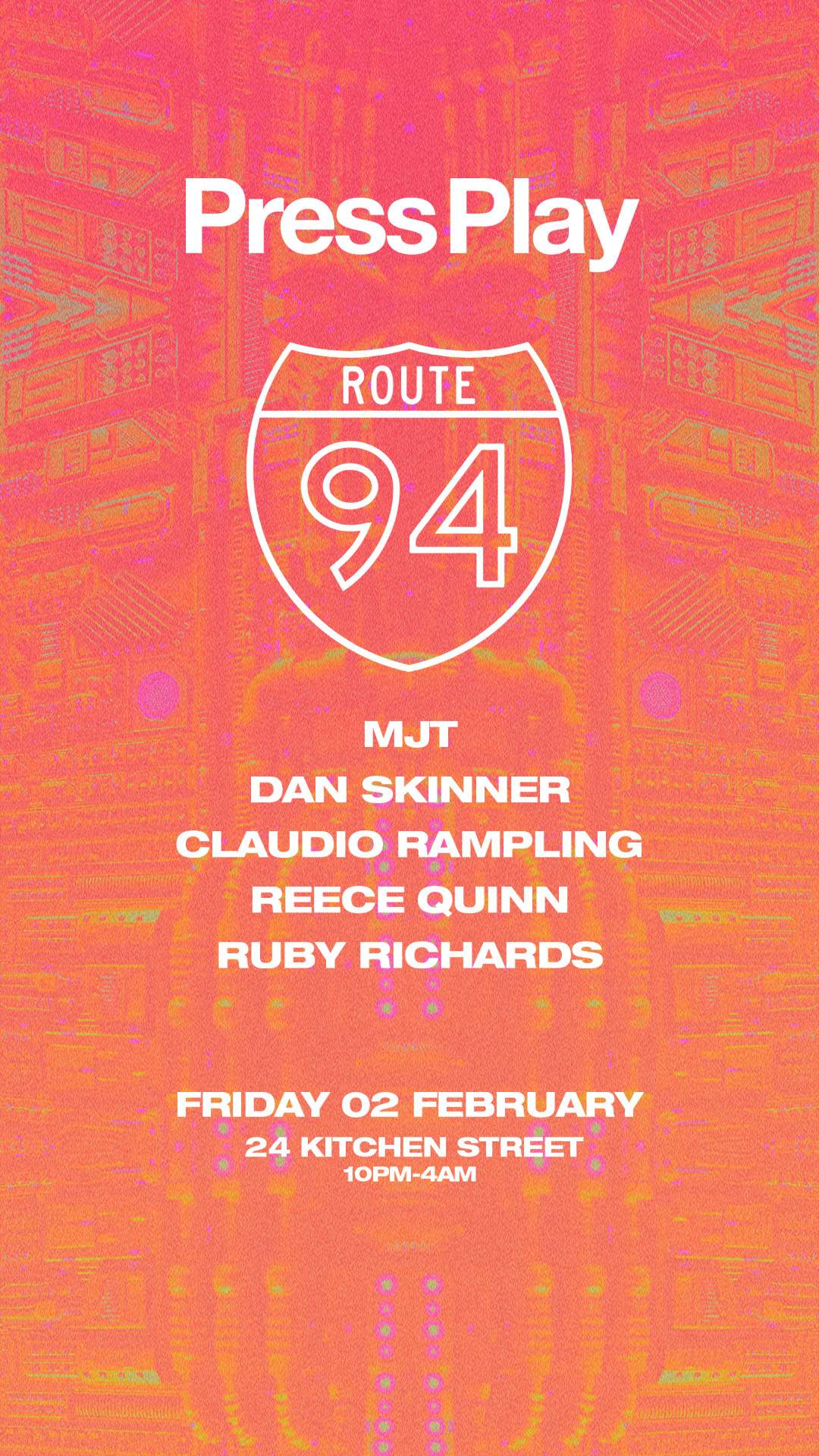 Press Play presents Route 94 at 24 Kitchen Street, Liverpool