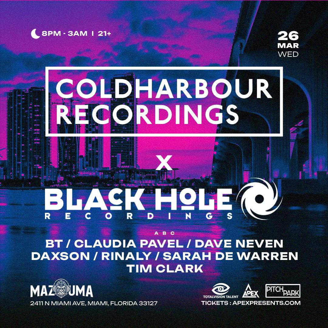 COLDHARBOUR x BLACK HOLE RECORDINGS (MMW) at Mazuma, Miami
