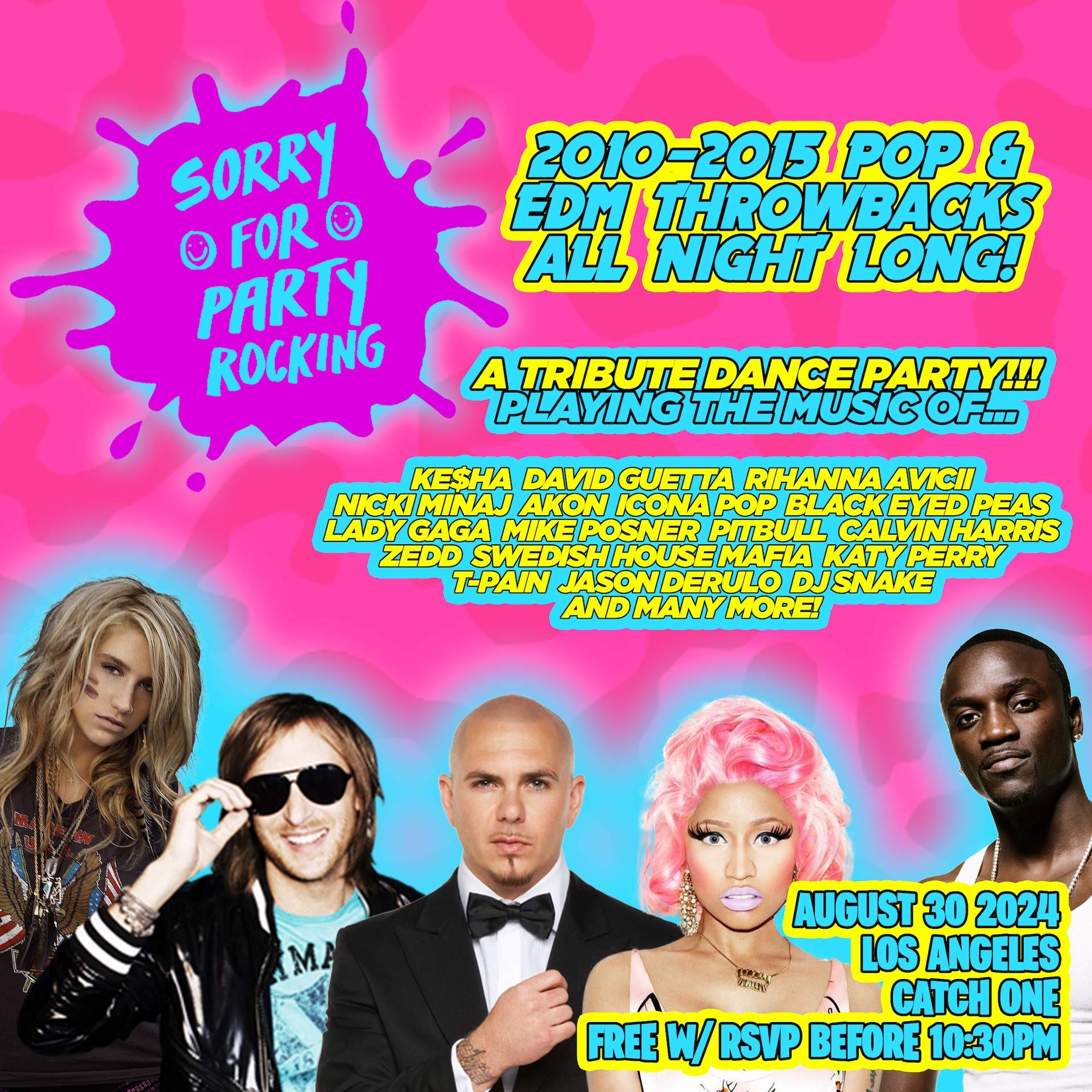 SORRY FOR PARTY ROCKING (2010-2015 Pop & EDM All Night Long!) at Catch ...