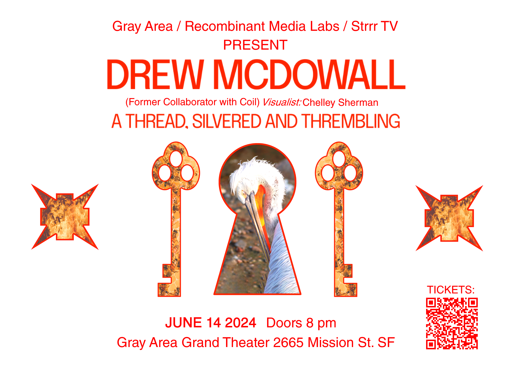 Drew McDowall – A Thread, Silvered and Trembling at Gray Area, San ...