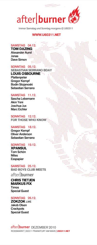 Afterburner en U60311, Fráncfort