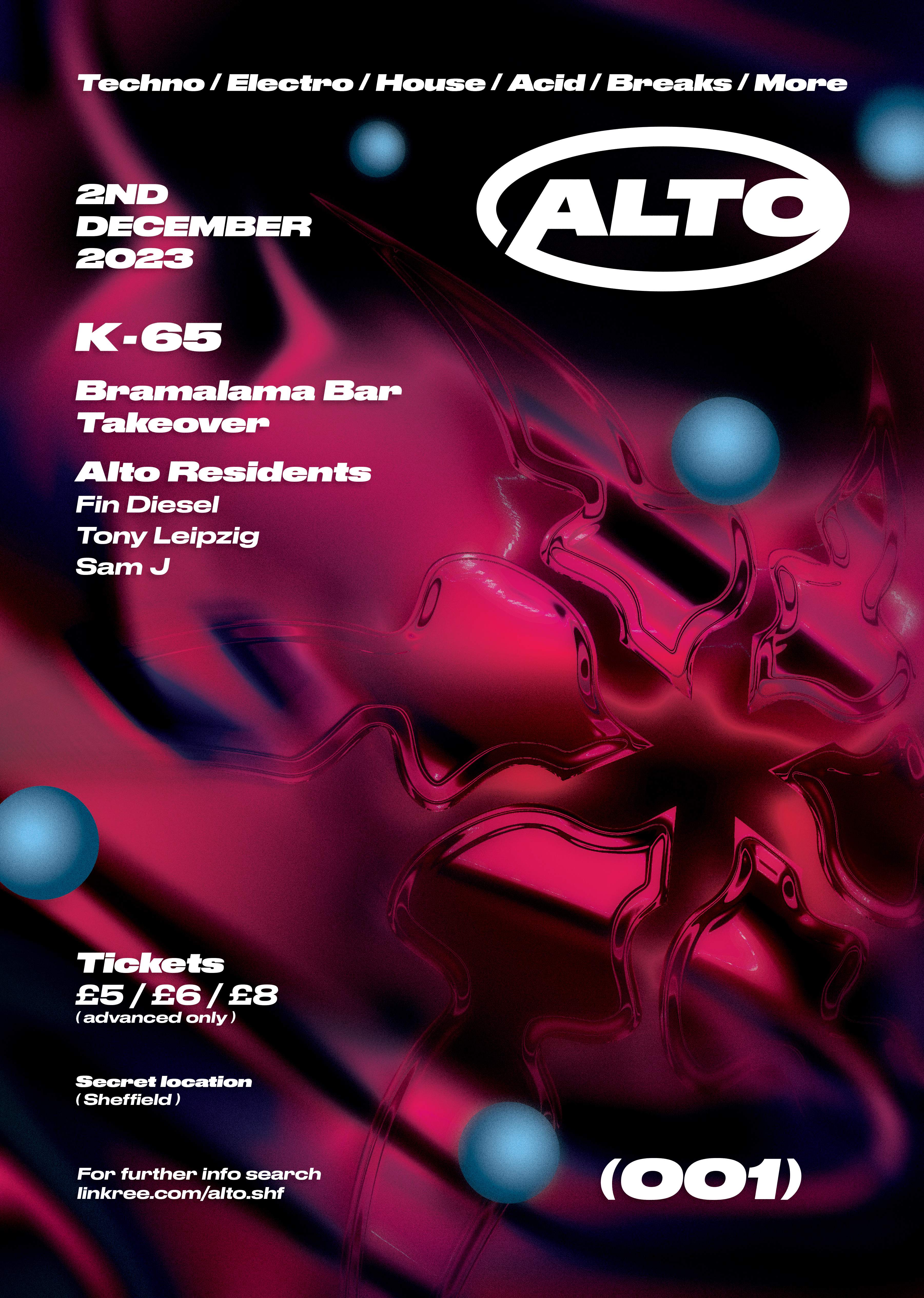 Alto 001 at TBA - Secret Location (Sheffield), Sheffield